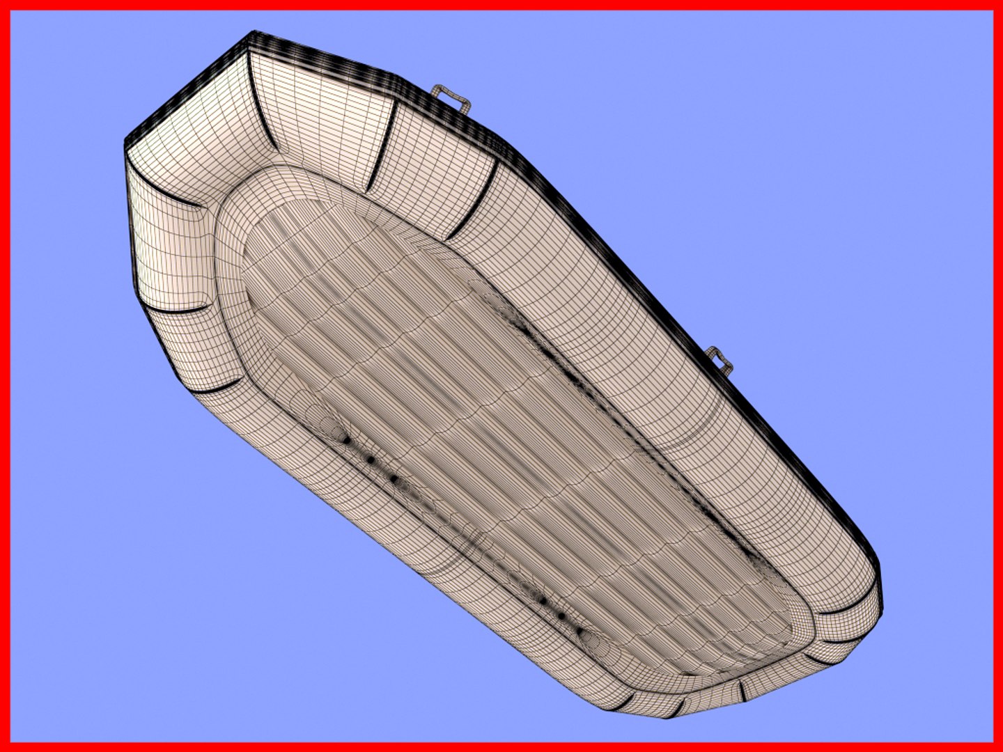 3d model rafting boat - 3