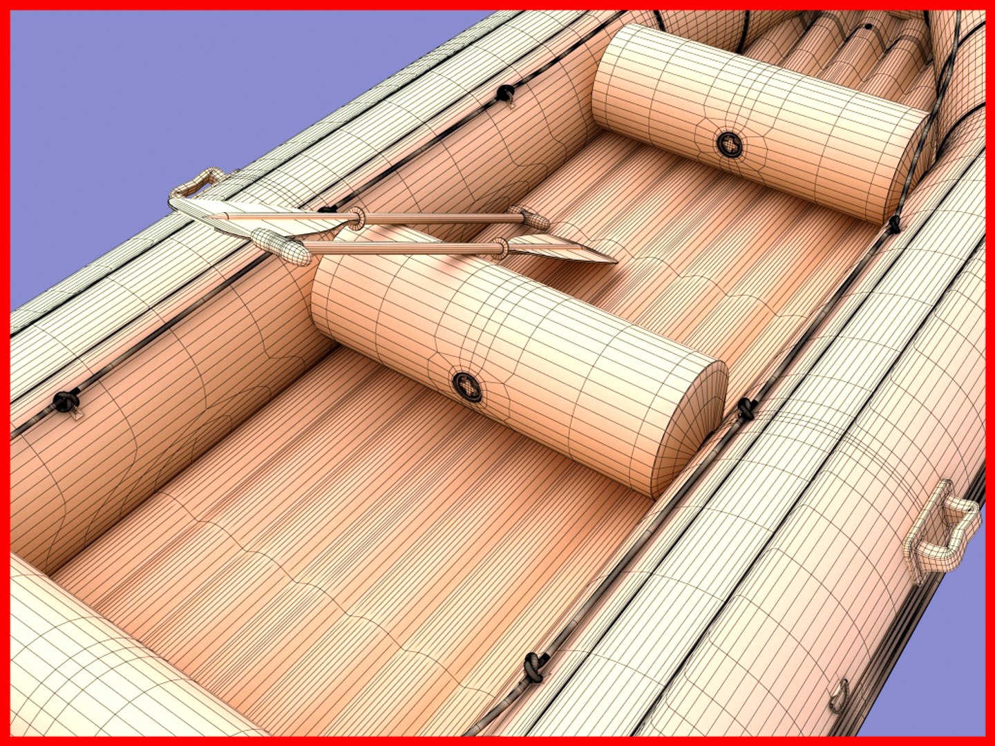 3d model rafting boat - 3