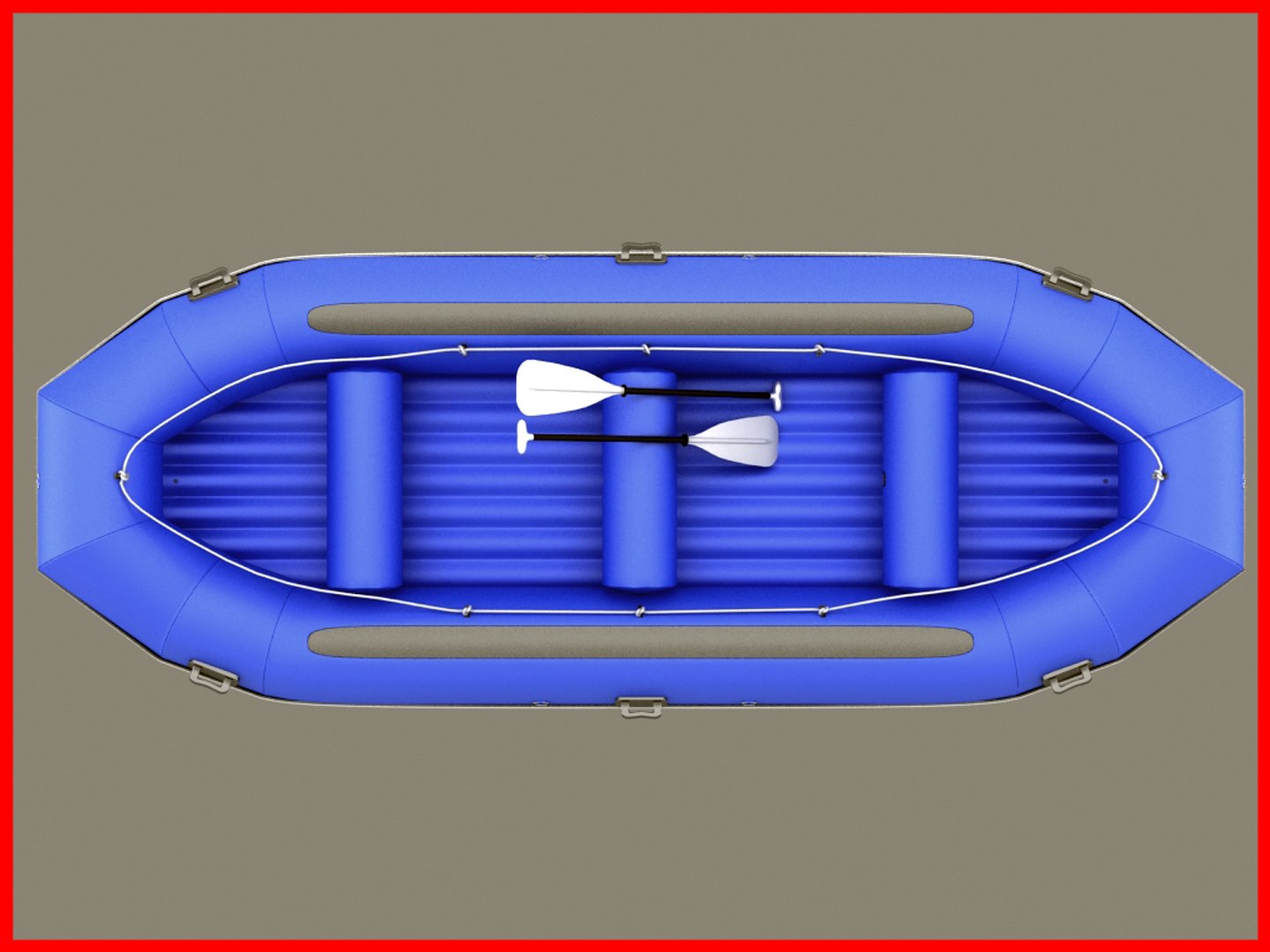 3d model rafting boat - 3