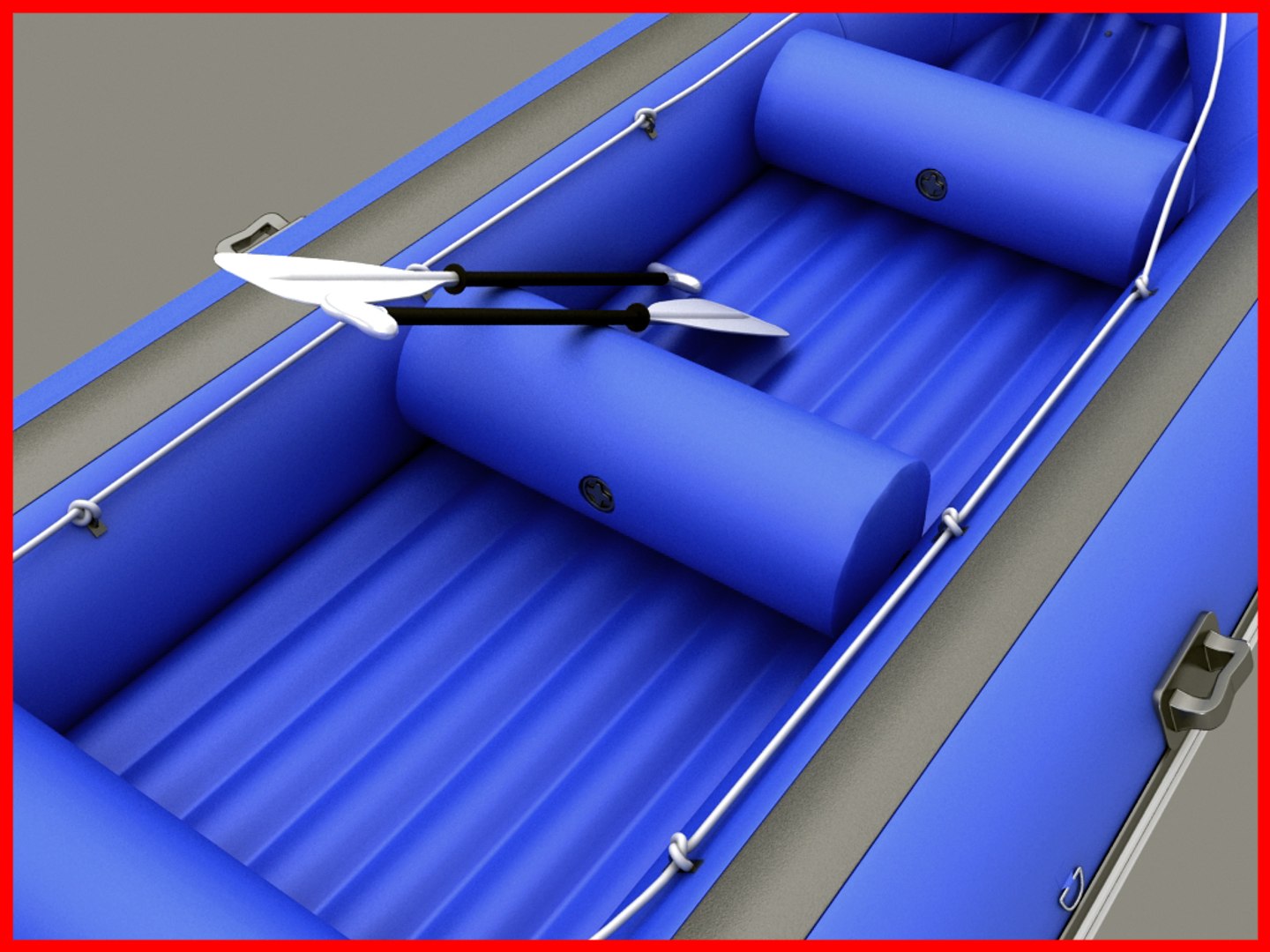 3d model rafting boat - 3