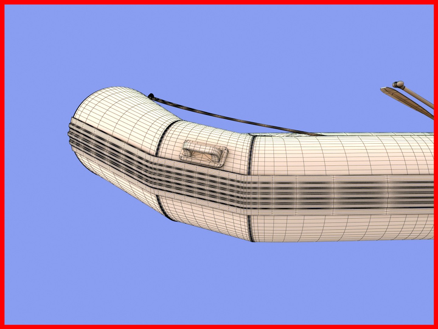 3d model rafting boat - 3