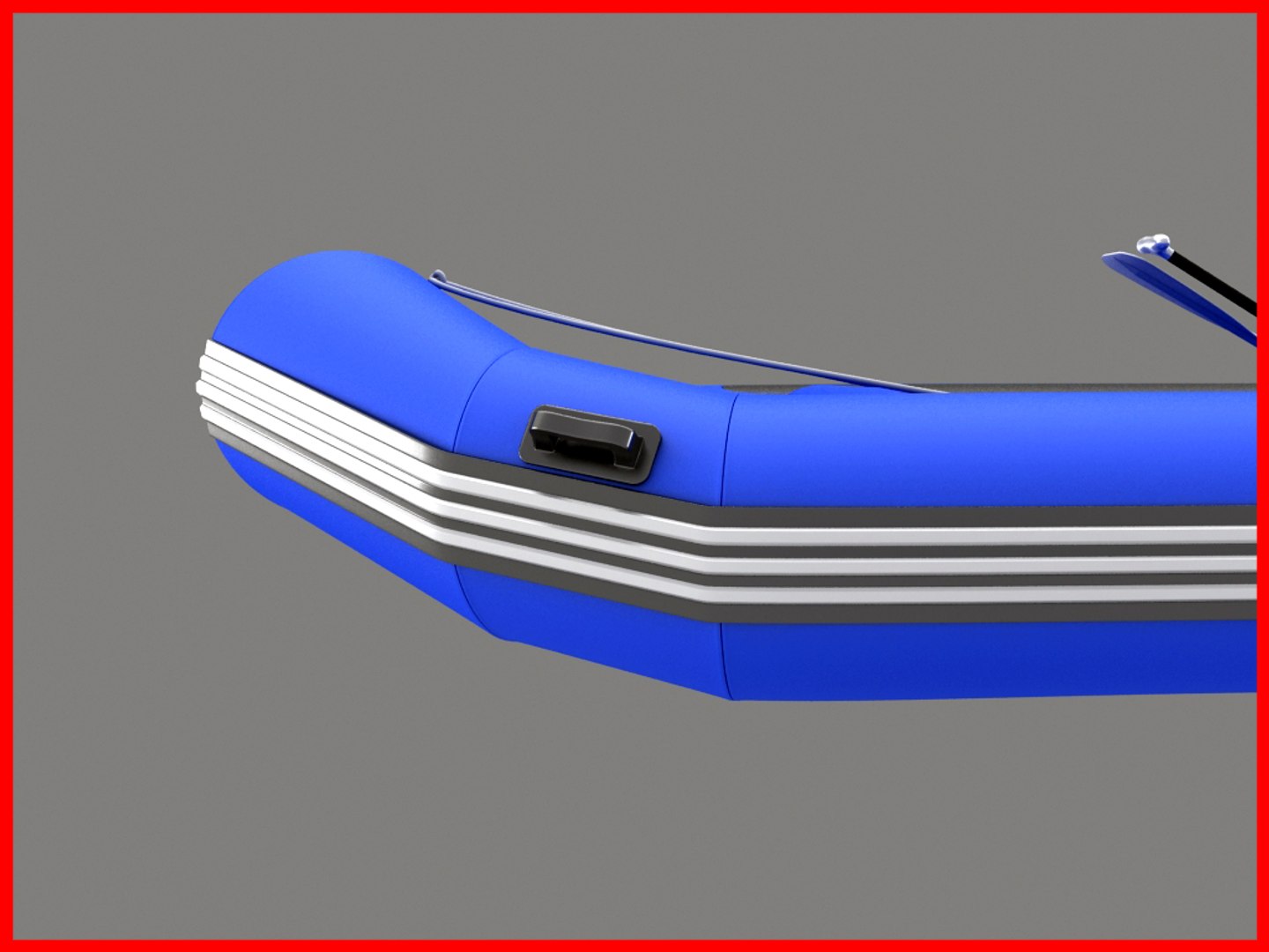 3d model rafting boat - 3