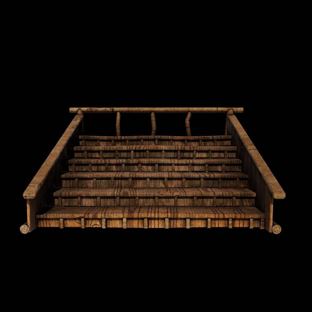 3D Wooden Bleacher 3D Model Model - TurboSquid 2389617
