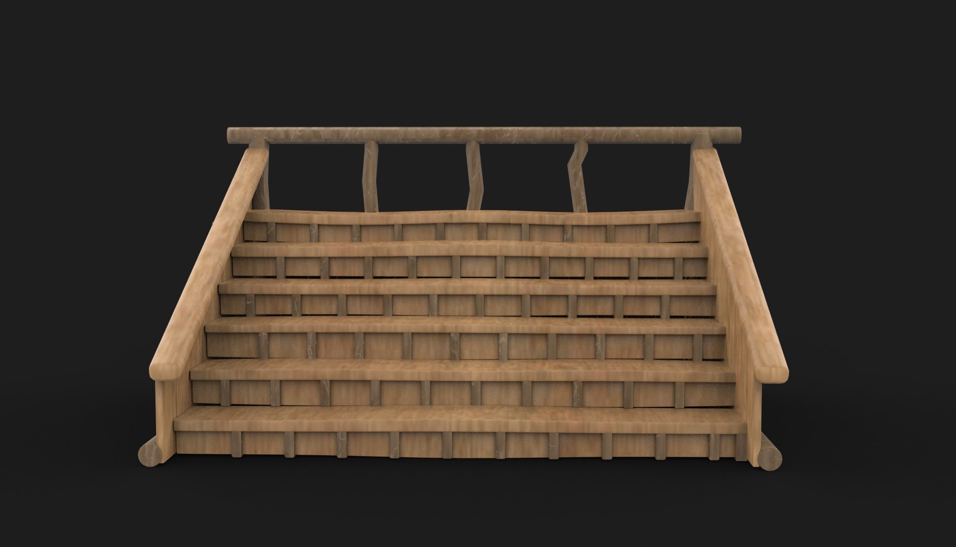 3D Wooden Bleacher 3D Model Model - TurboSquid 2389617