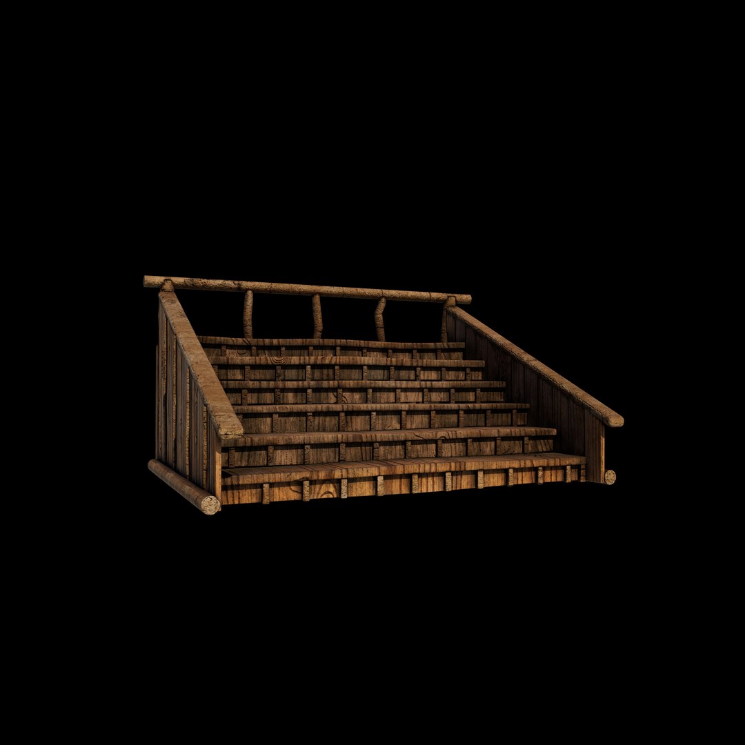 3D Wooden Bleacher 3D Model Model - TurboSquid 2389617