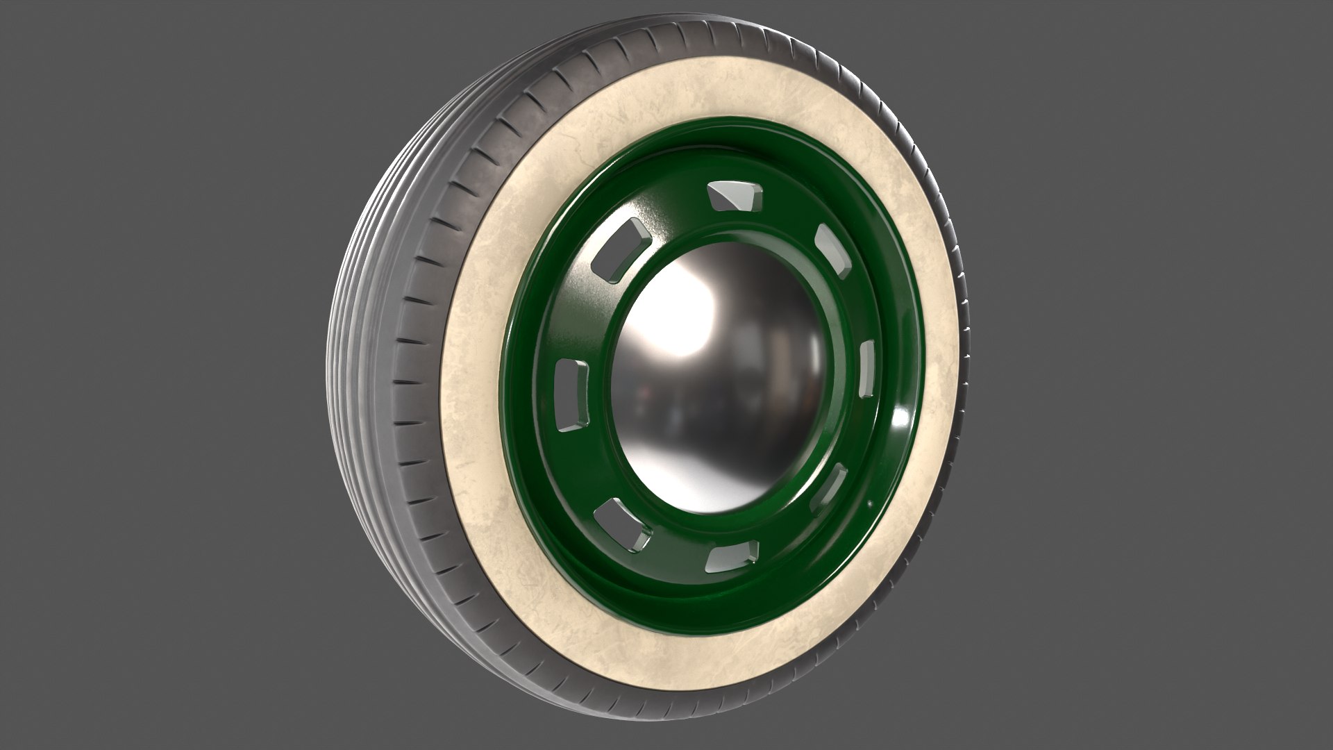 Classic Wheel GREEN 3D model - TurboSquid 2053903