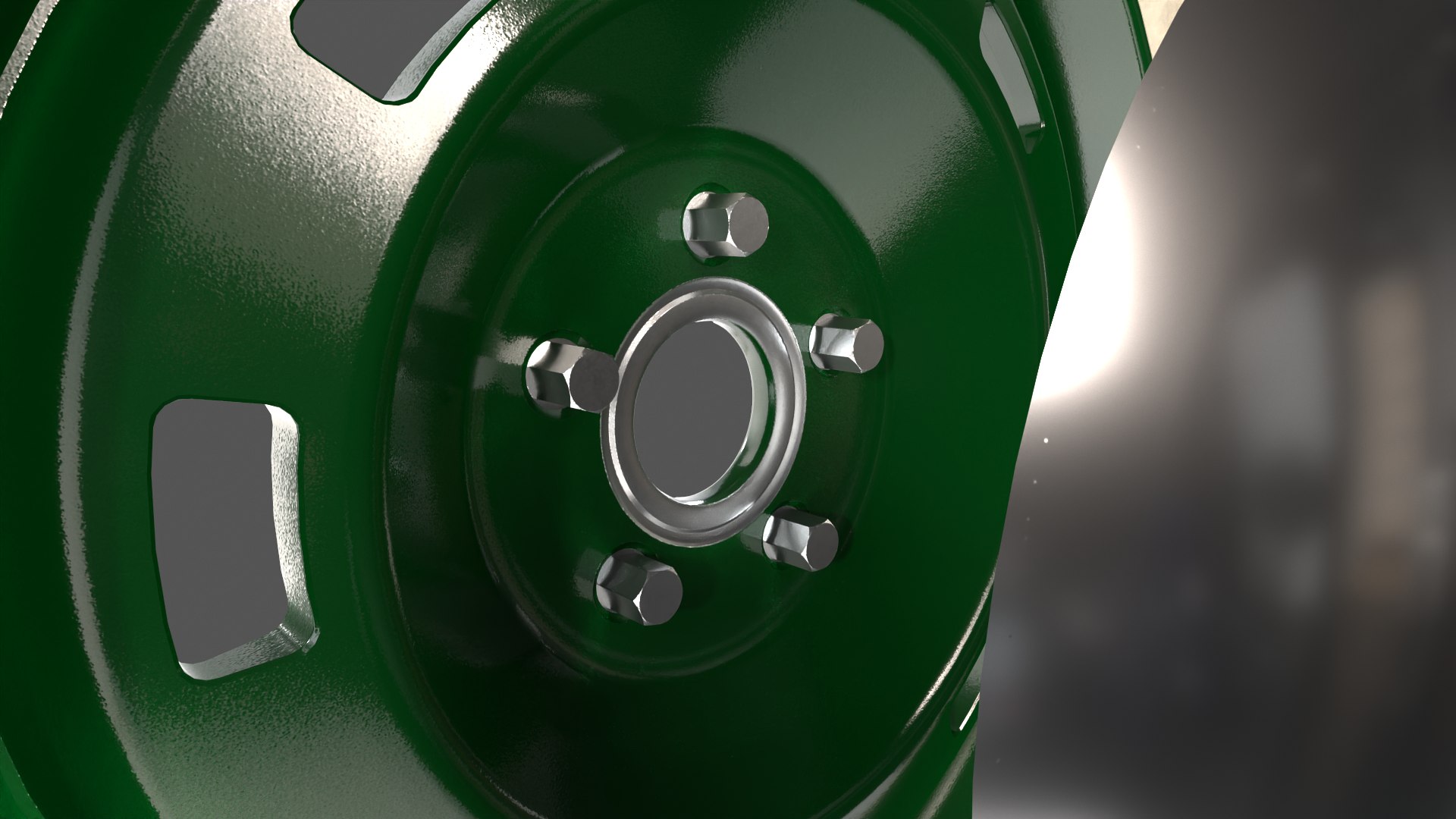 Classic Wheel GREEN 3D model - TurboSquid 2053903