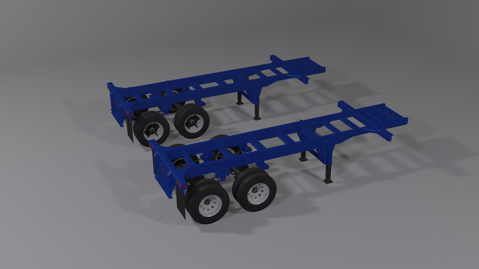 Shipping Container Trailer For 20 Foot Containers 3D Model - TurboSquid ...