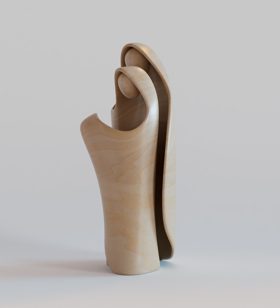 Nativity Father Mother And Baby Carving 3D model - TurboSquid 1949143