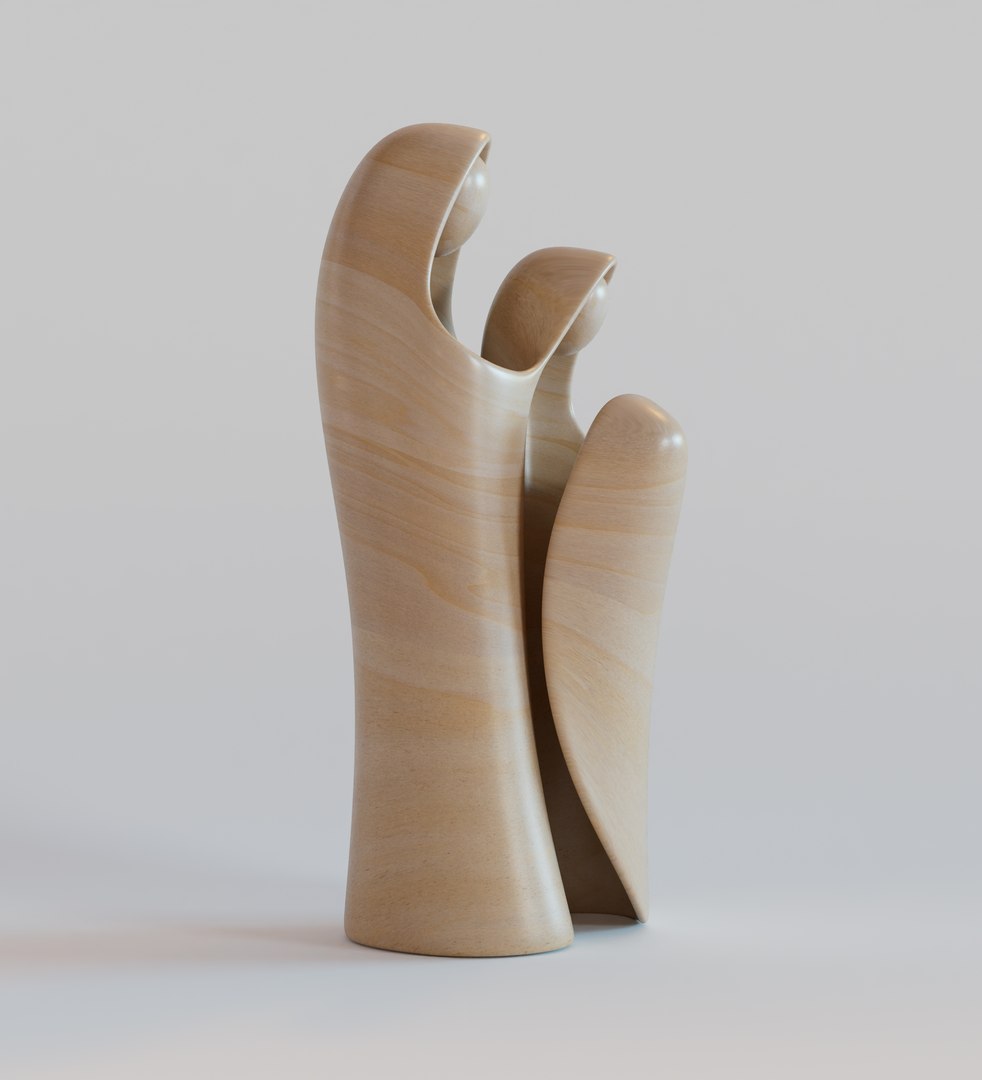 Nativity Father Mother And Baby Carving 3D model - TurboSquid 1949143