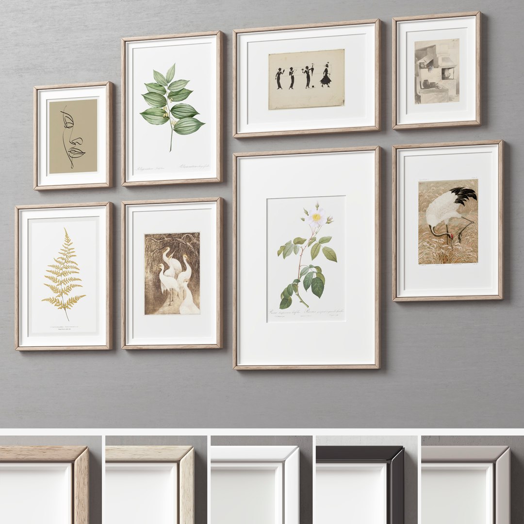 3D Picture Frames Set-520 - TurboSquid 2233878