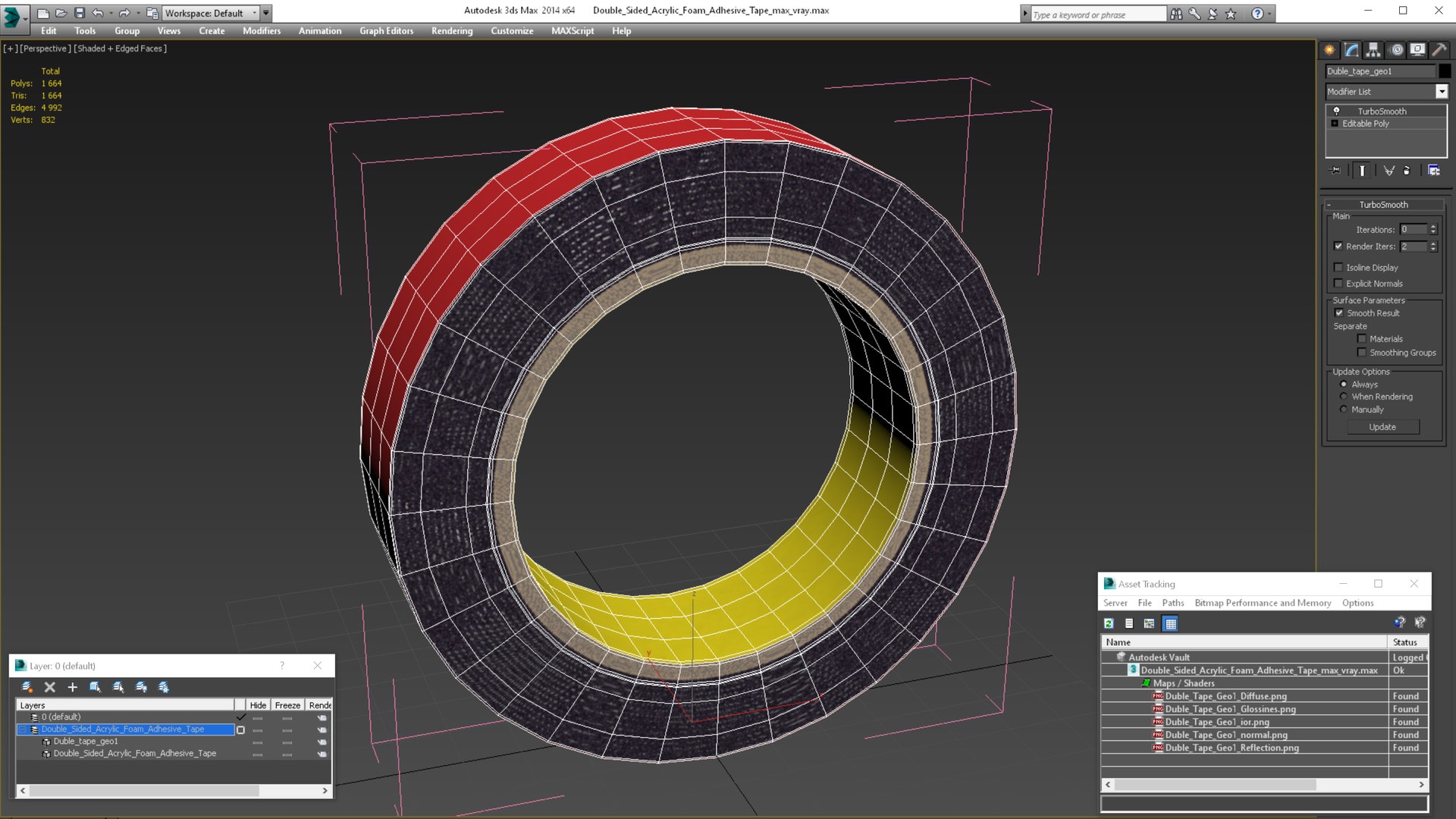 3D Double Sided Acrylic Foam Adhesive Tape Model - TurboSquid 1830860