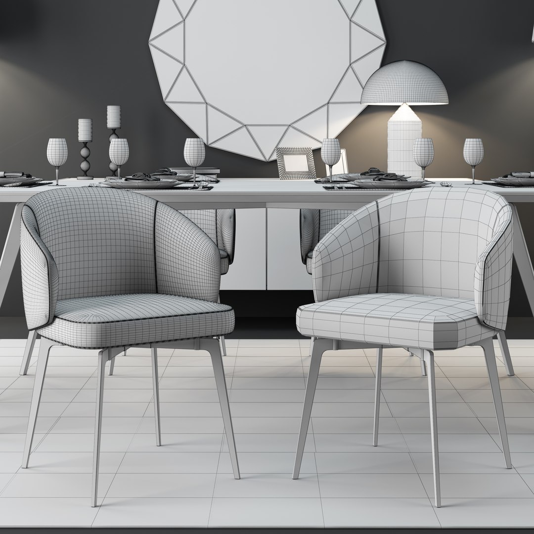 Lema Bea Table Chair 3d Model