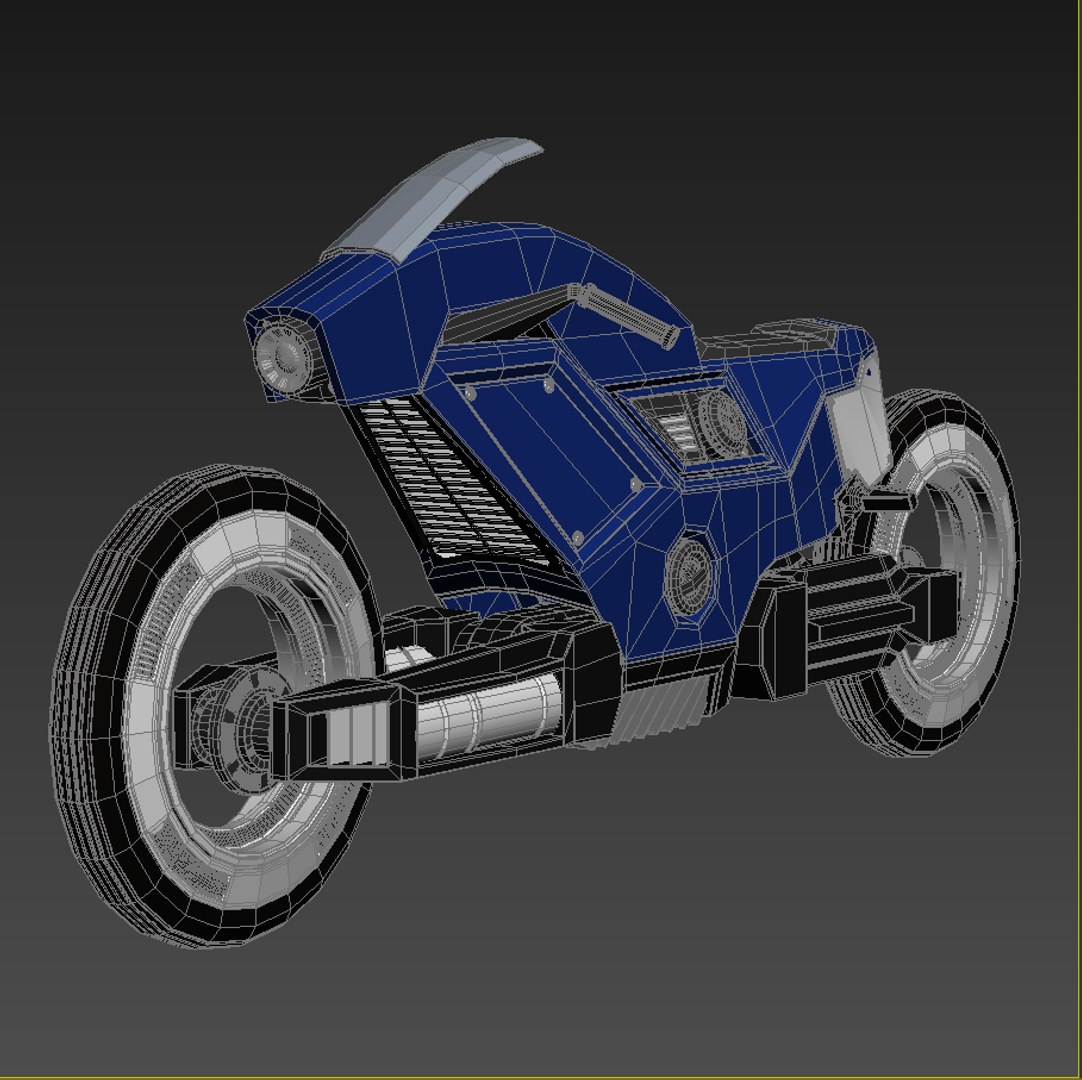 3d futuristic racing bike