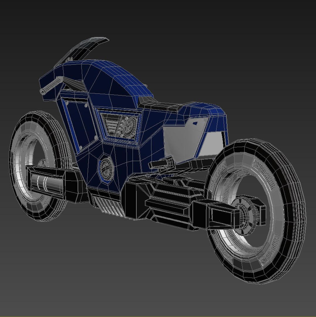 3d futuristic racing bike