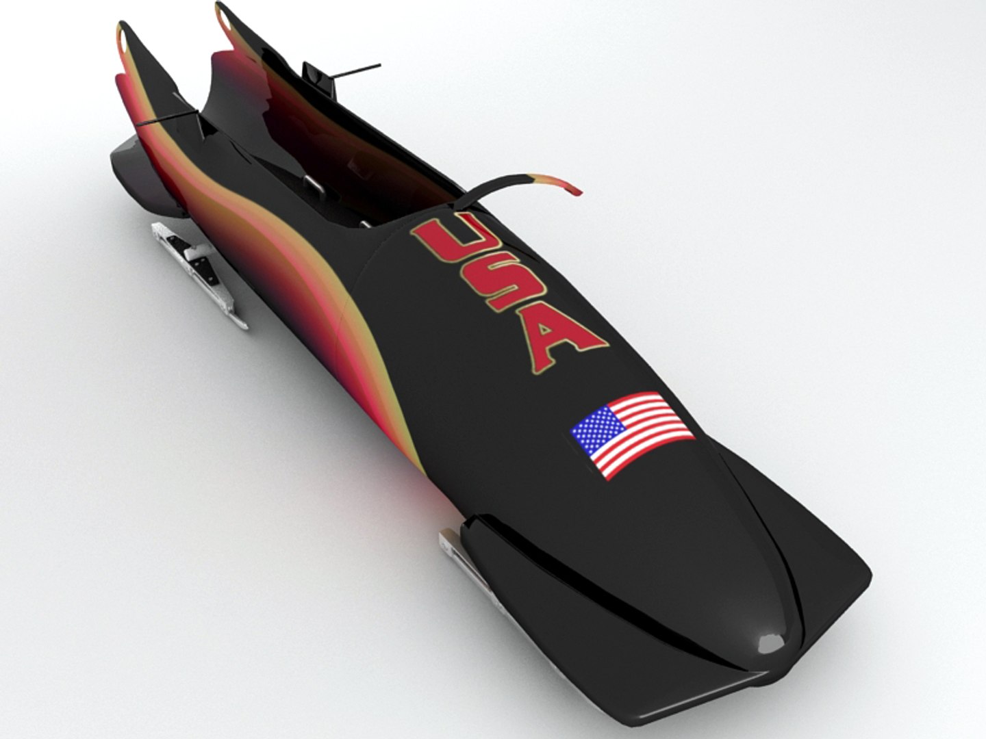 3d Bobsleigh Sled - 4 Model