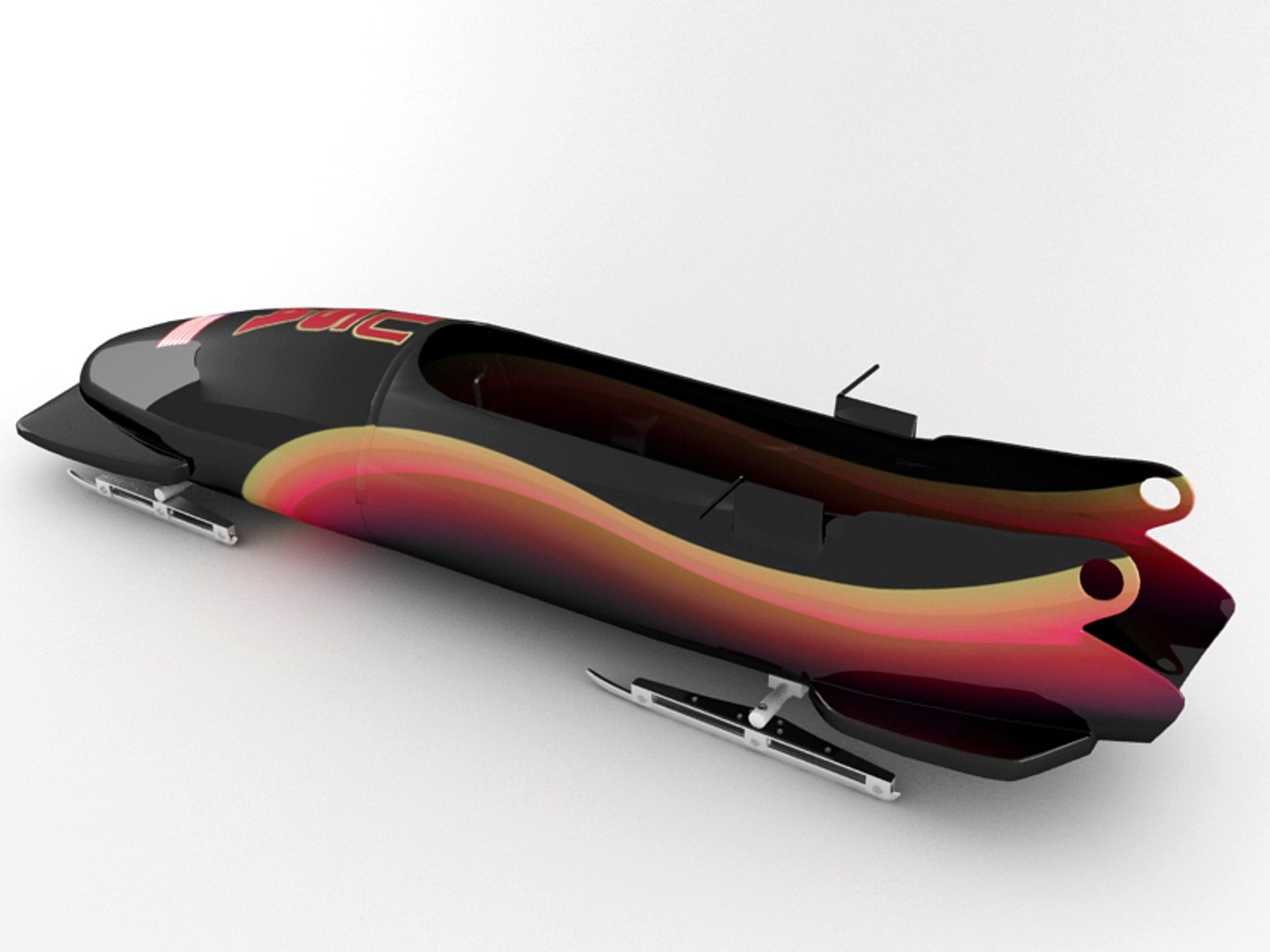 3d Bobsleigh Sled - 4 Model