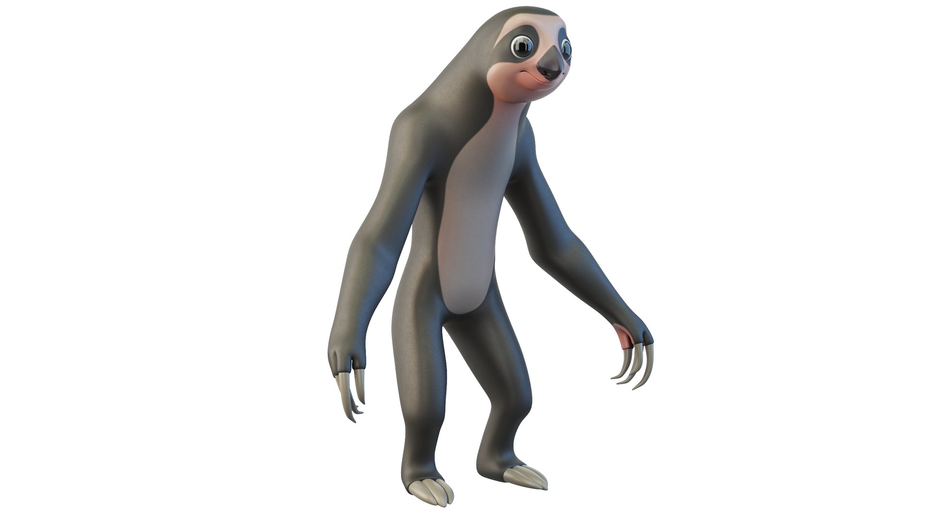 Cartoon Sloth Character 3D Model - TurboSquid 2107157