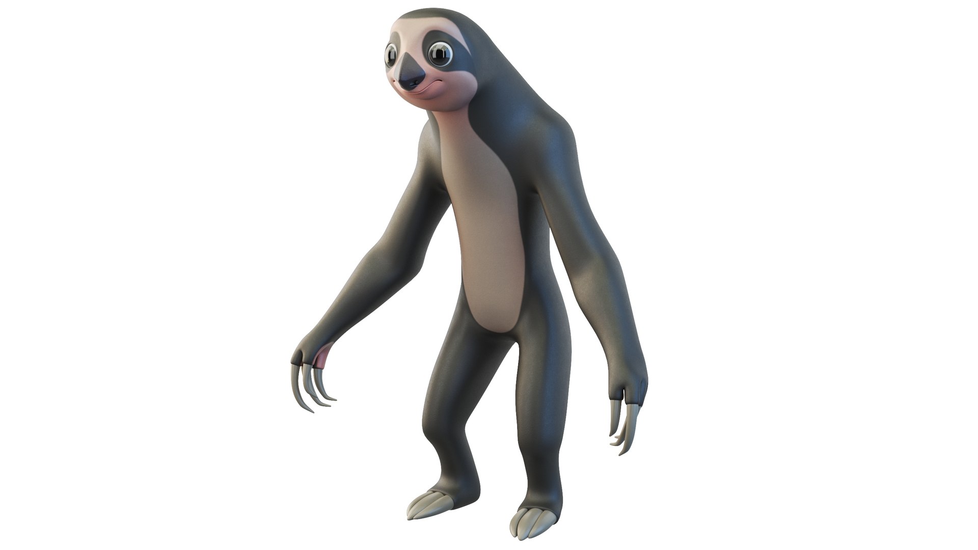 Cartoon Sloth Character 3D model - TurboSquid 2107157