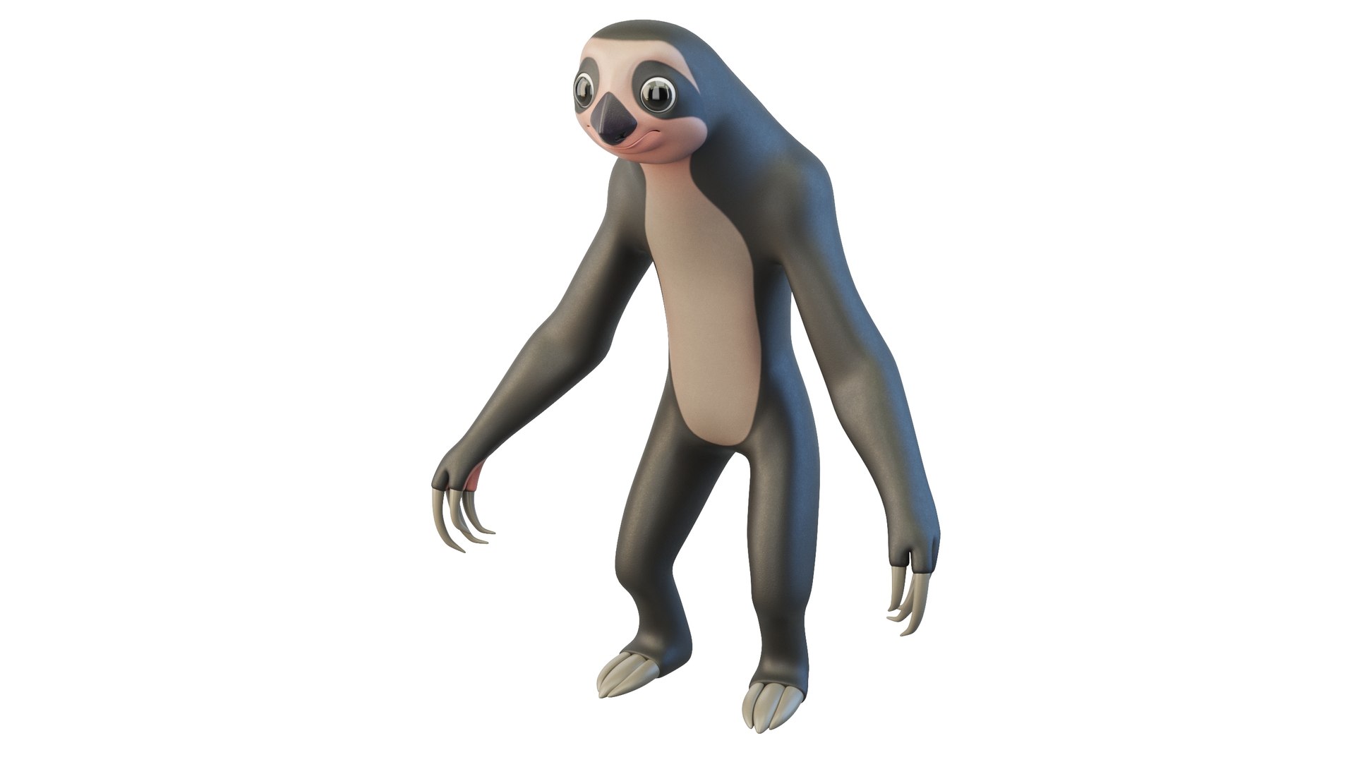 Cartoon Sloth Character 3D Model - TurboSquid 2107157