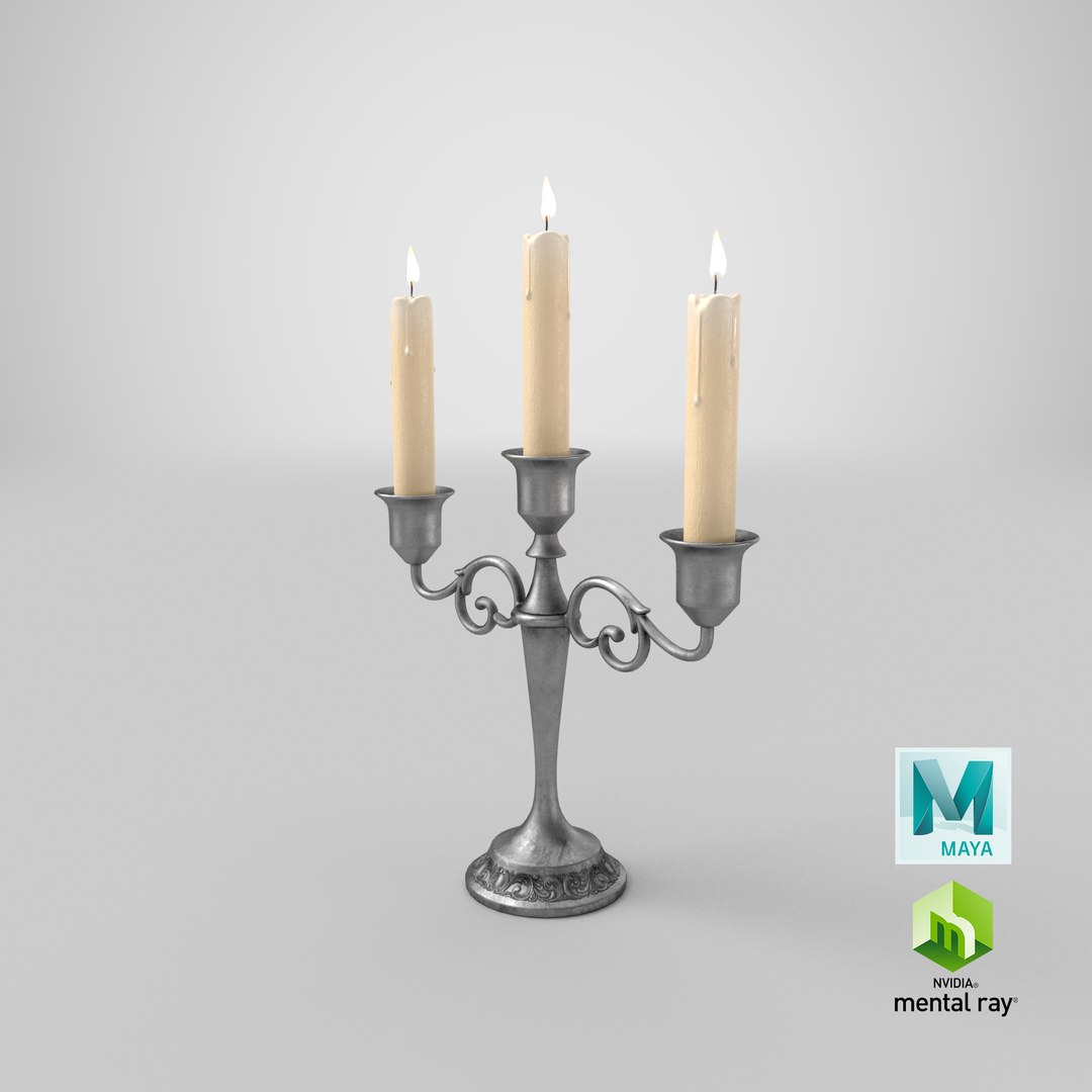 3D candlestick candles model - TurboSquid 1397527