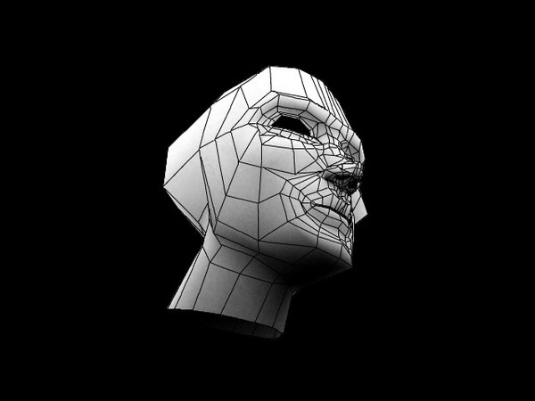 male human head 3d model