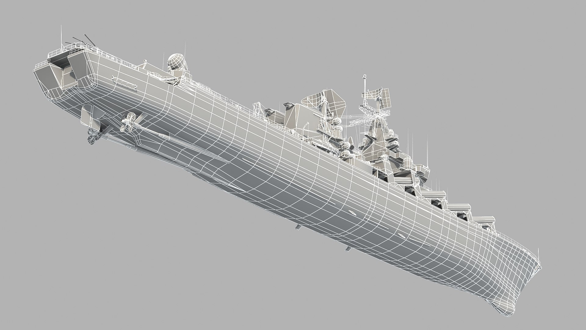 Cruiser Slava Class Moscow 3D model - TurboSquid 1886164
