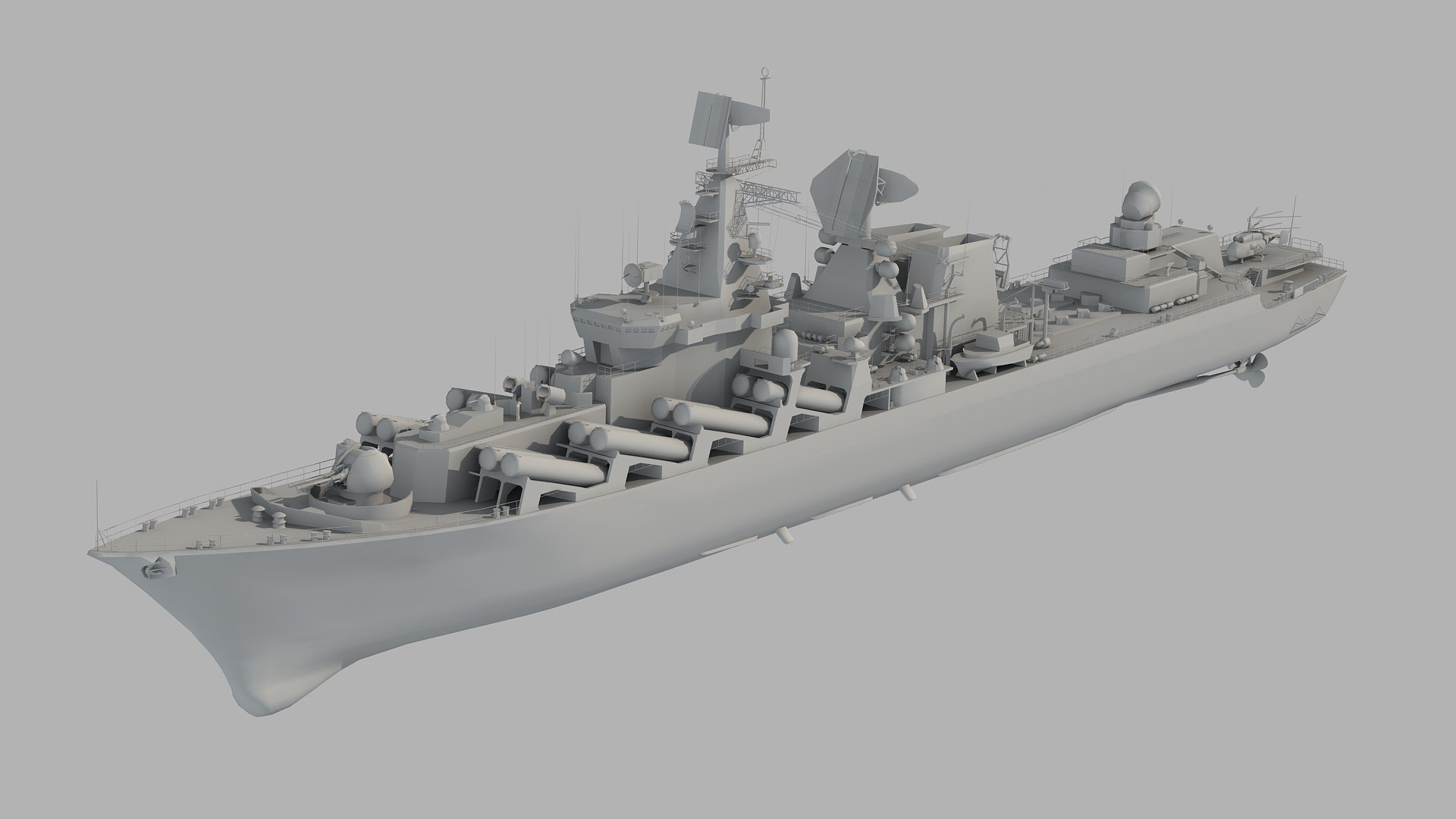 Cruiser Slava Class Moscow 3D model - TurboSquid 1886164