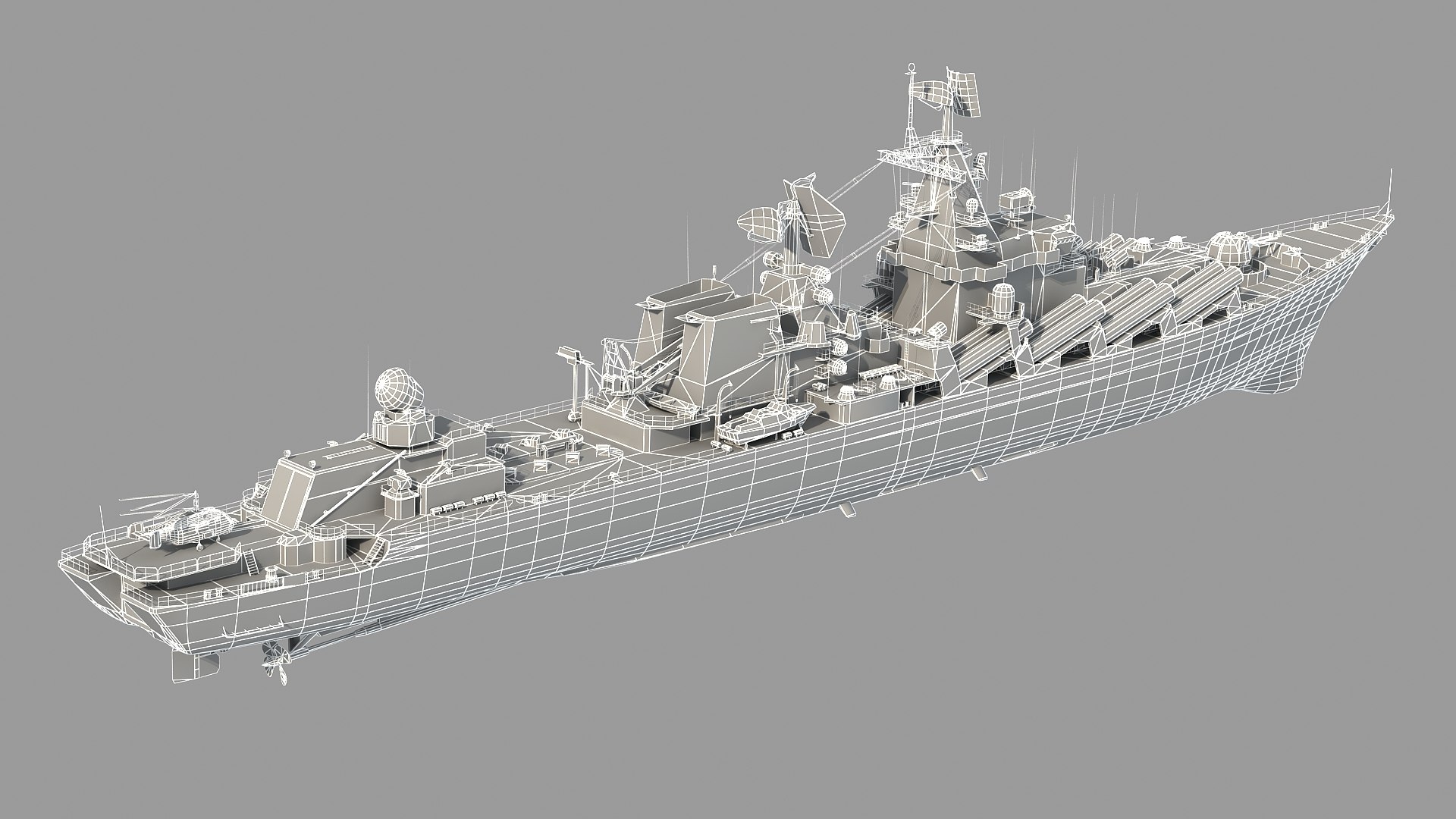Cruiser Slava Class Moscow 3D model - TurboSquid 1886164