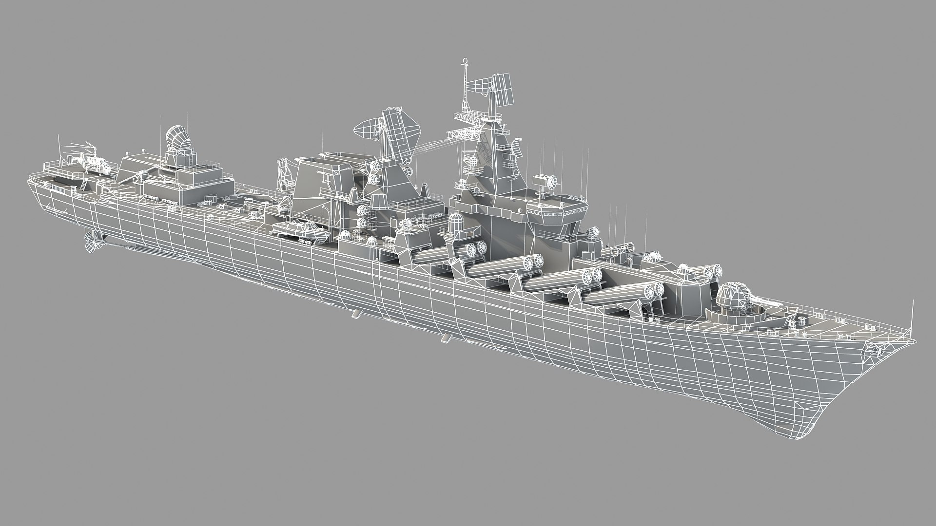 Cruiser Slava Class Moscow 3D model - TurboSquid 1886164