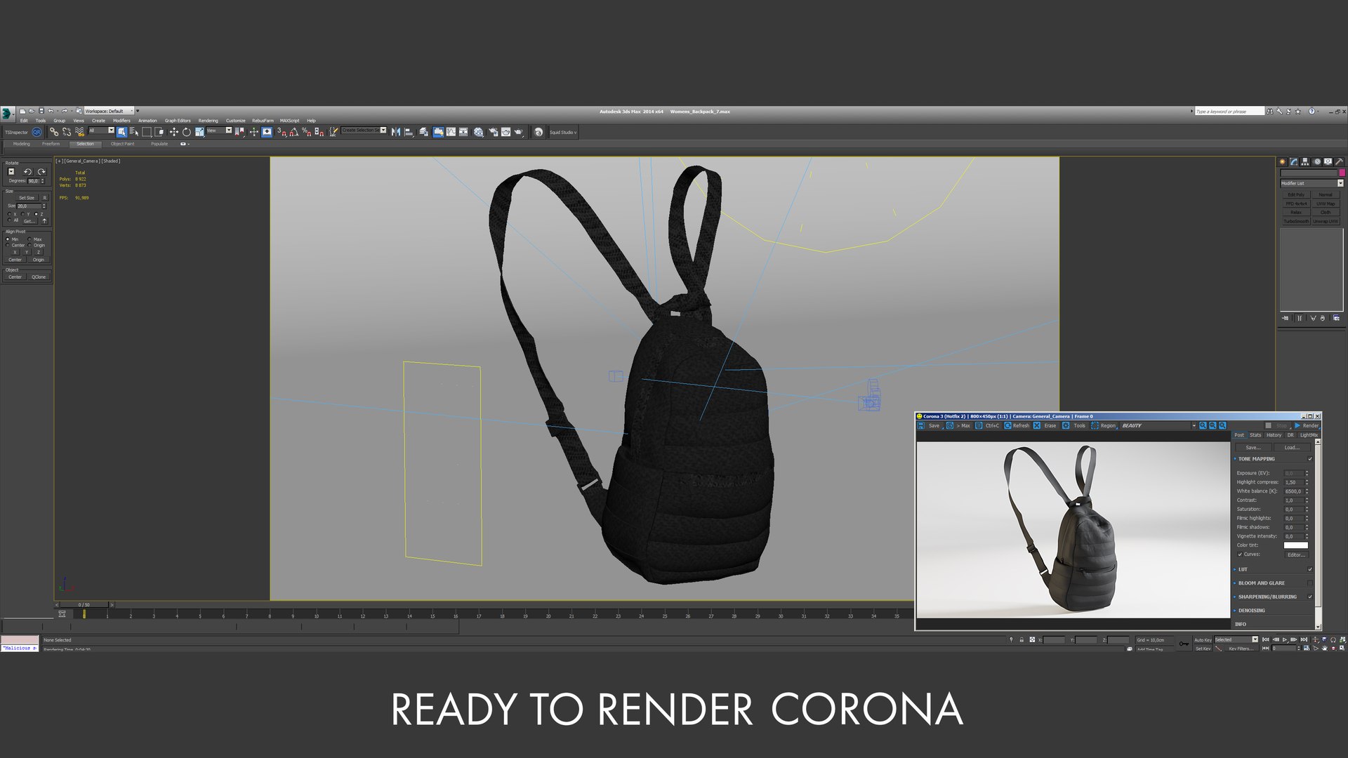 Realistic Women S Backpack 3D Model - TurboSquid 1541961