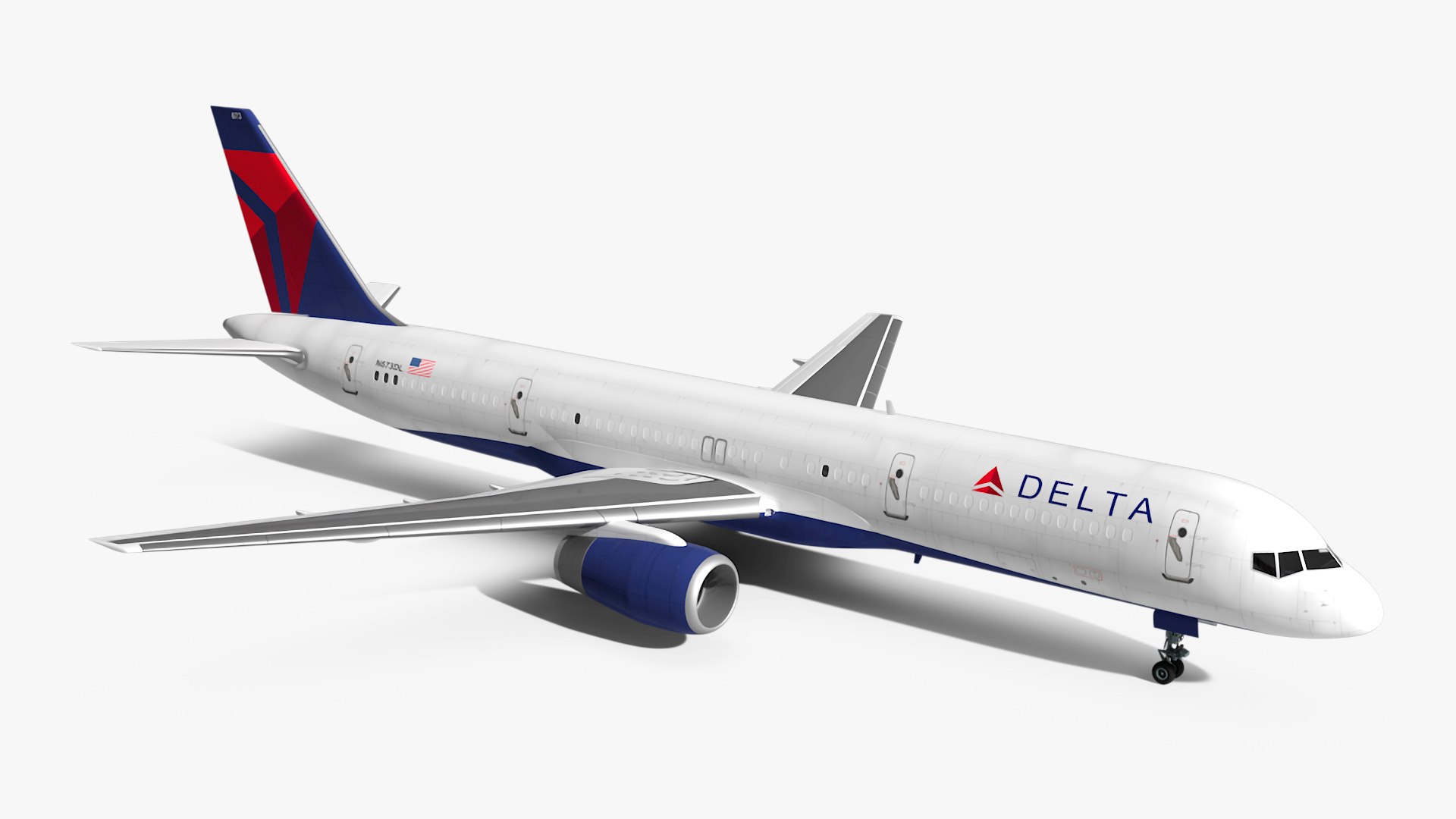 Delta Airlines Boeing 757 Commercial Airliner 3D Model - TurboSquid 2347593