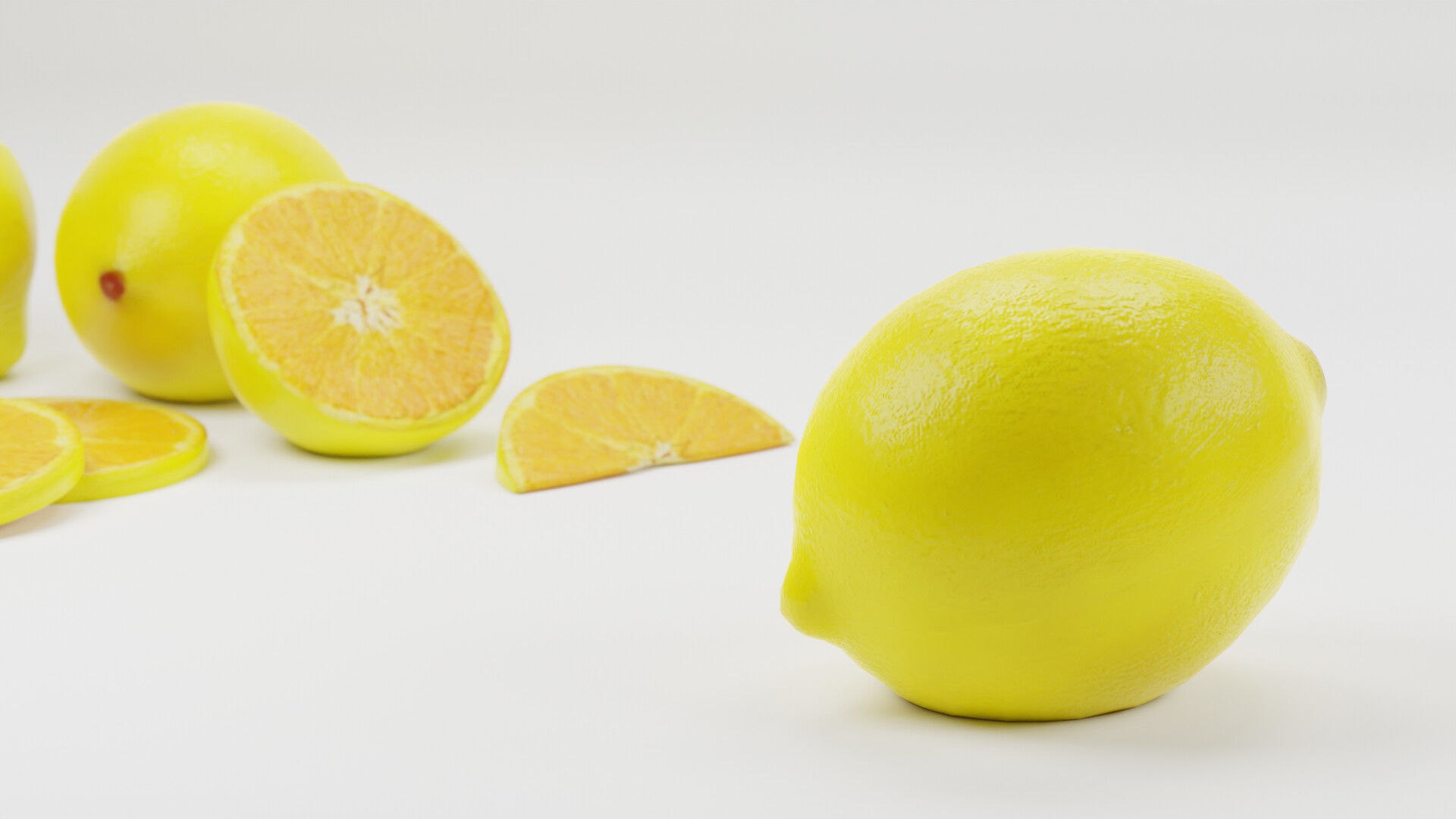 Lemon - Sliced Lemon Model 3D Model - TurboSquid 2331937