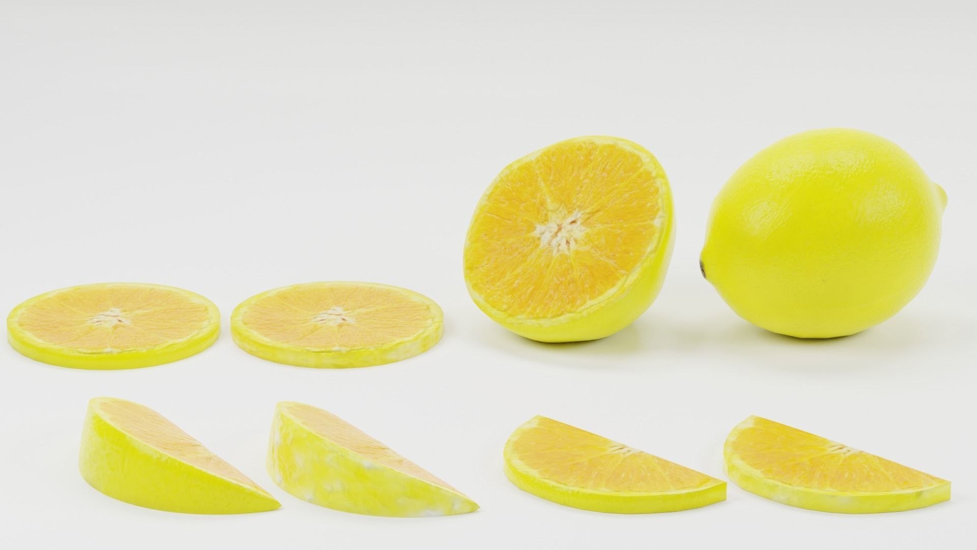 Lemon - Sliced Lemon Model 3D Model - TurboSquid 2331937