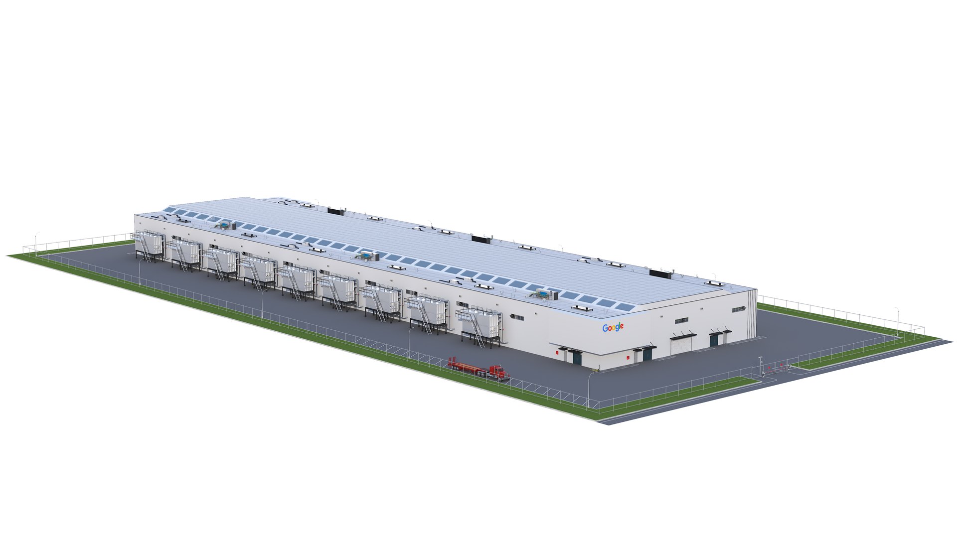 Google Data Center Building 3D Model - TurboSquid 2346494