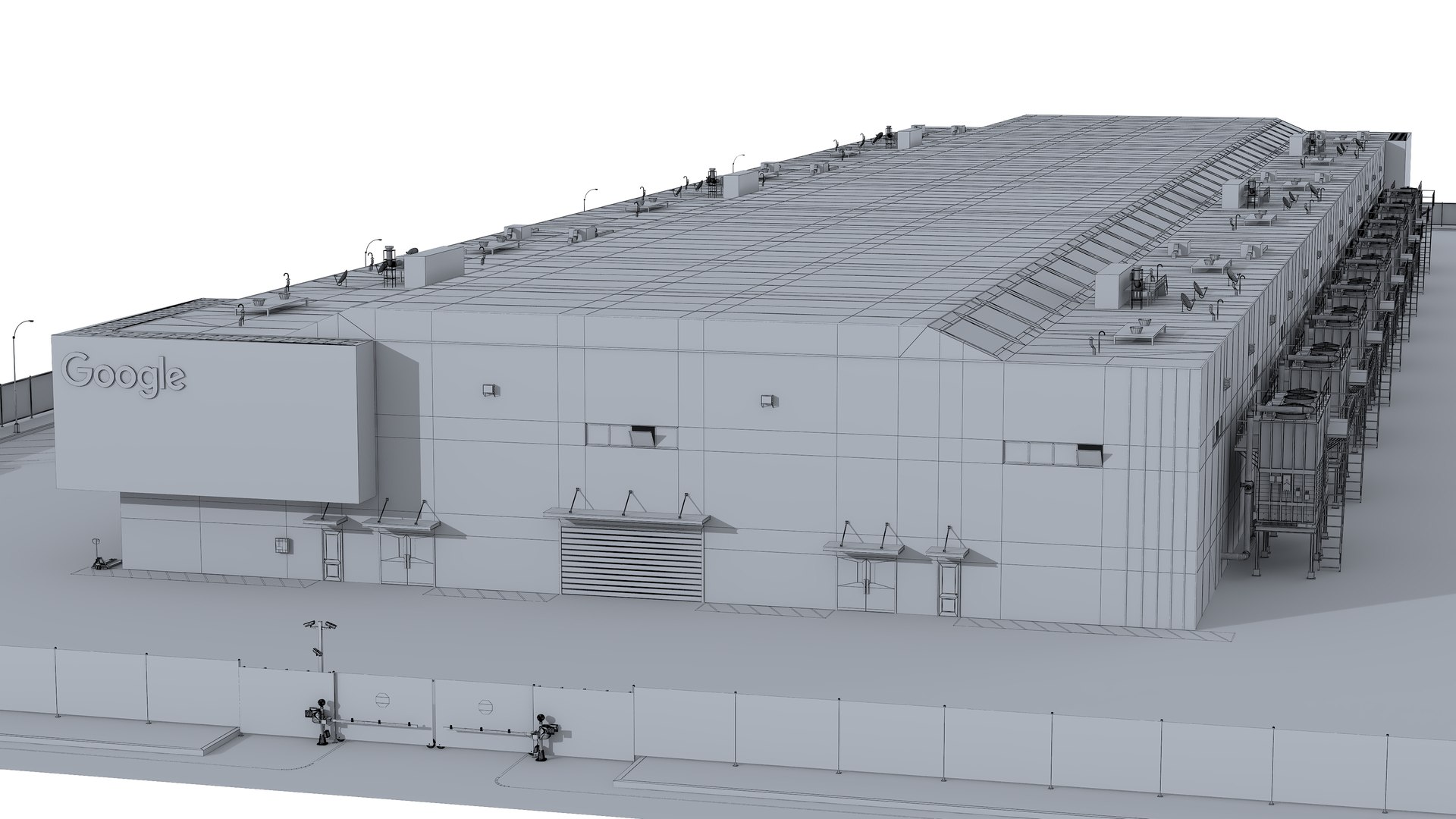 Google Data Center Building 3D Model - TurboSquid 2346494