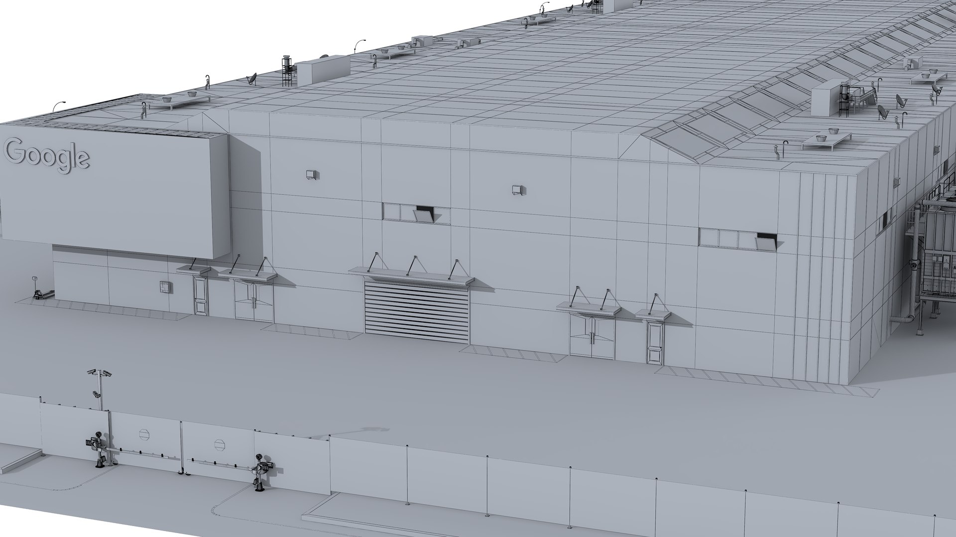 Google Data Center Building 3D Model - TurboSquid 2346494