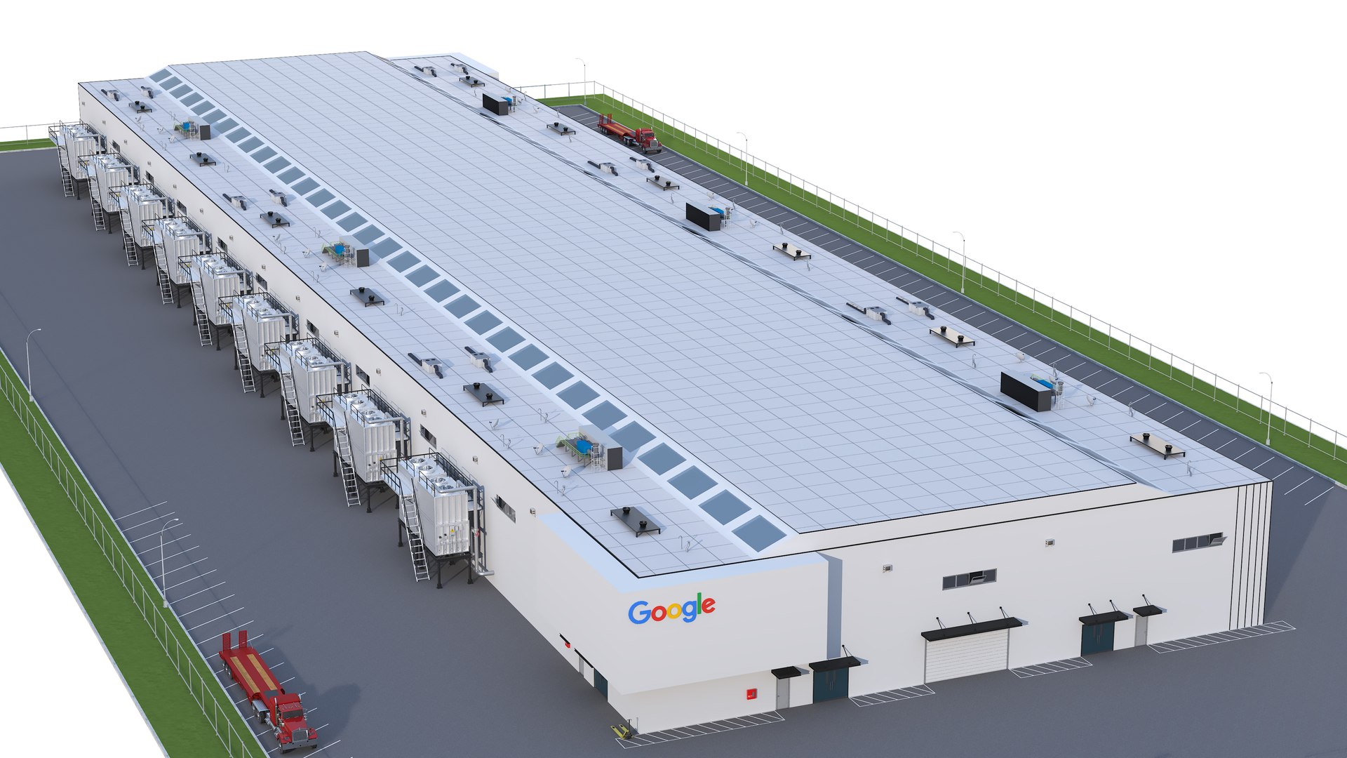 Google Data Center Building 3D Model - TurboSquid 2346494