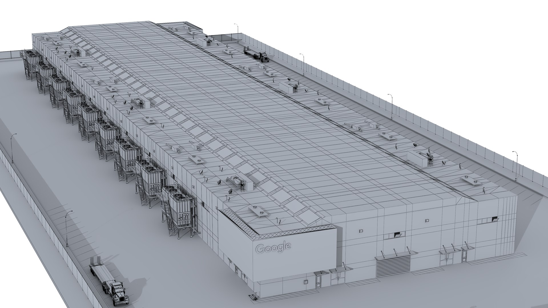 Google Data Center Building 3D Model - TurboSquid 2346494