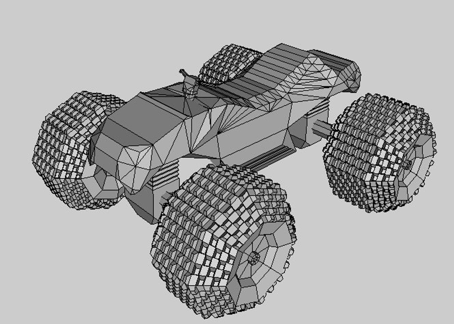 3d 4 Wheeled Model