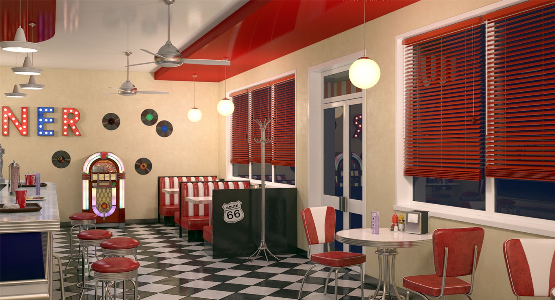 3d model of diner