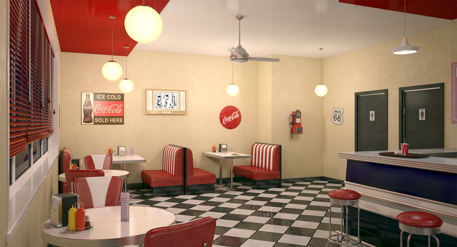 3d model of diner