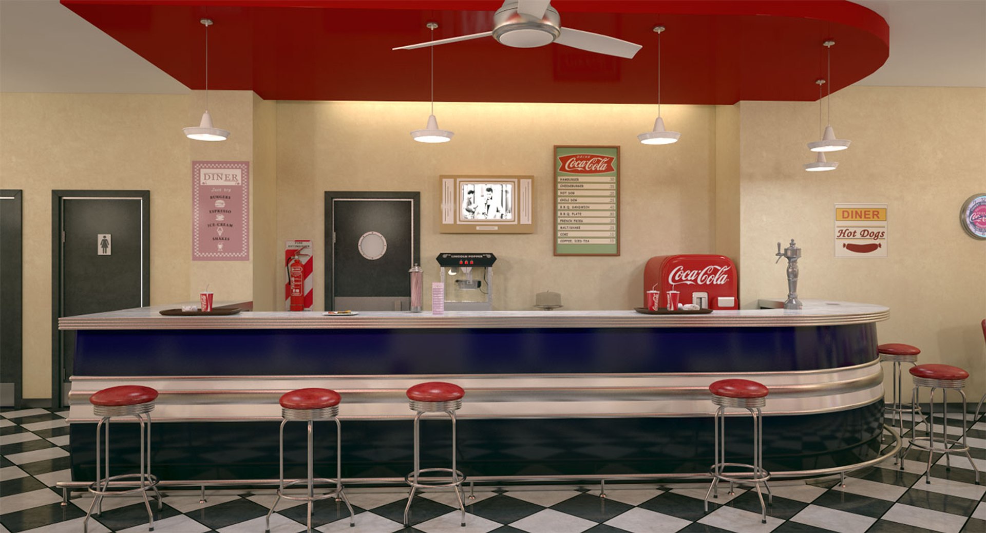 3d model of diner