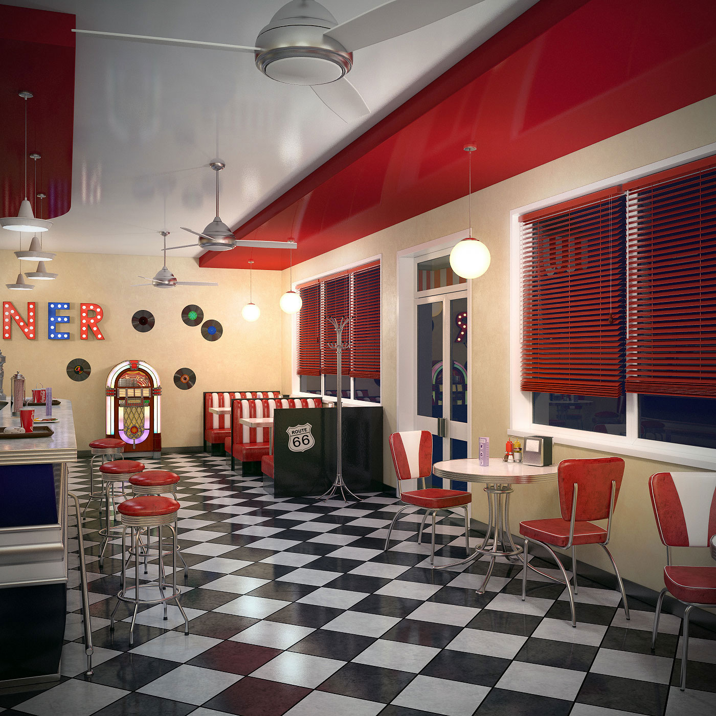3d model of diner