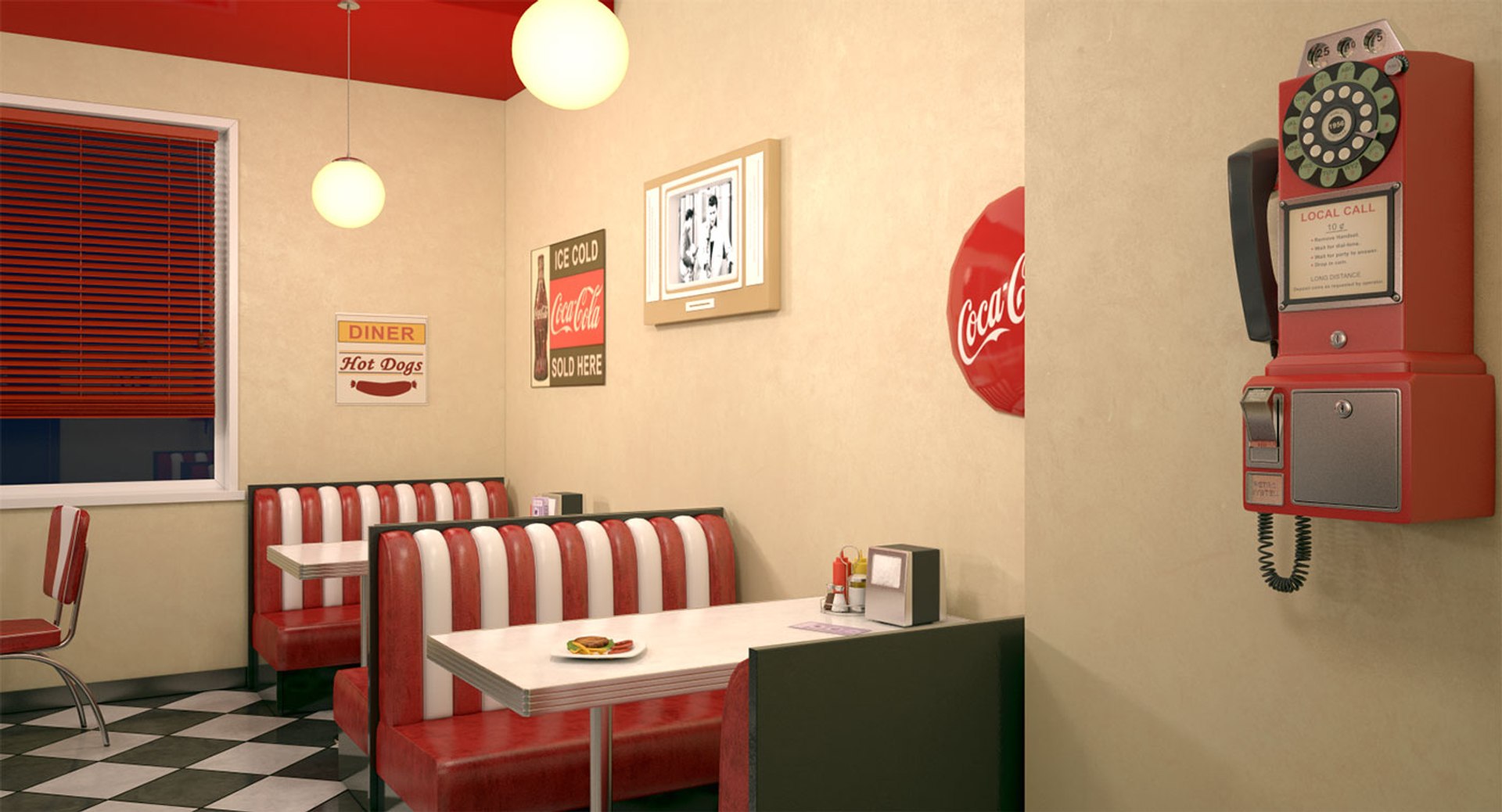3d model of diner