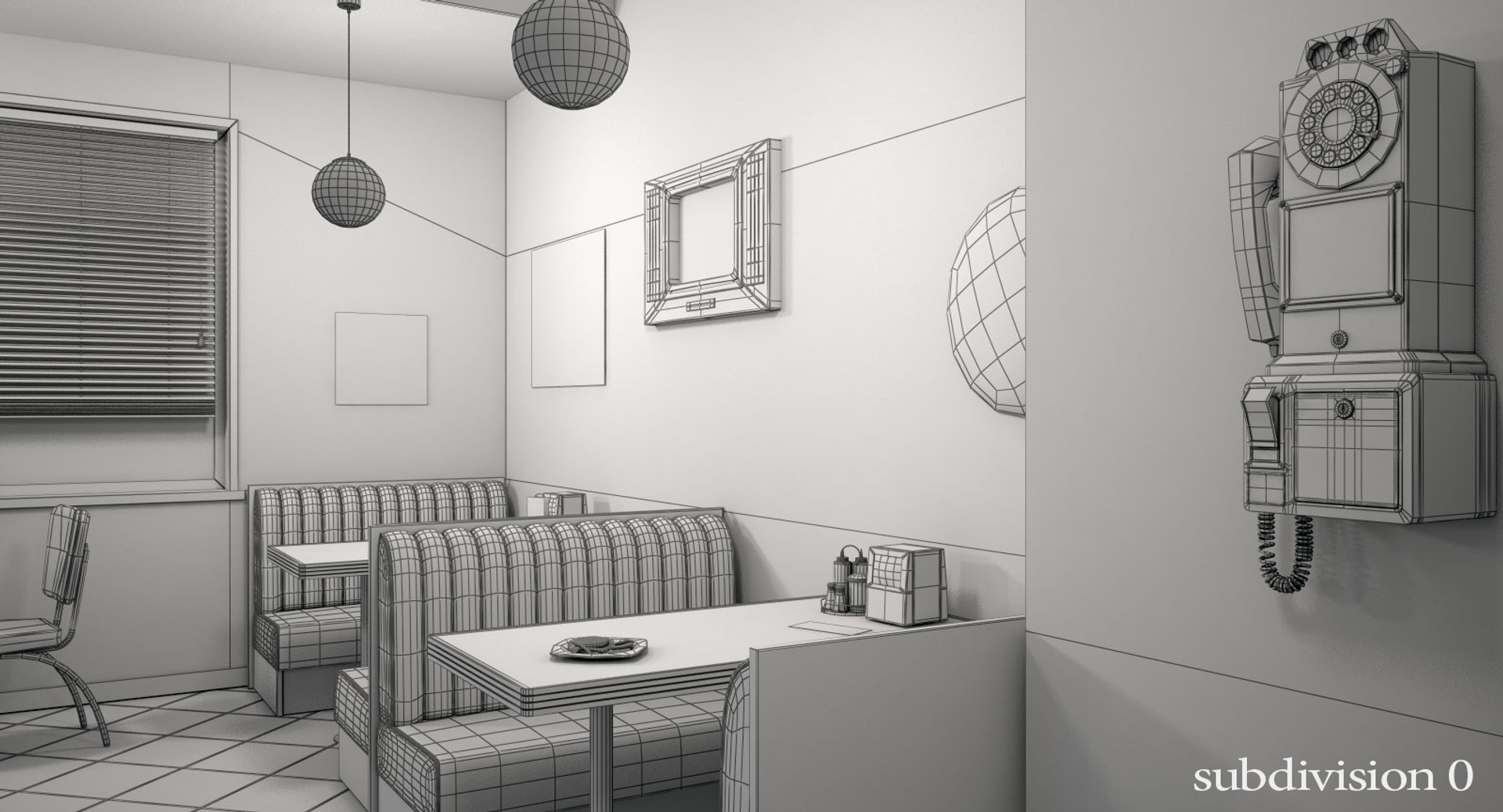 3d model of diner