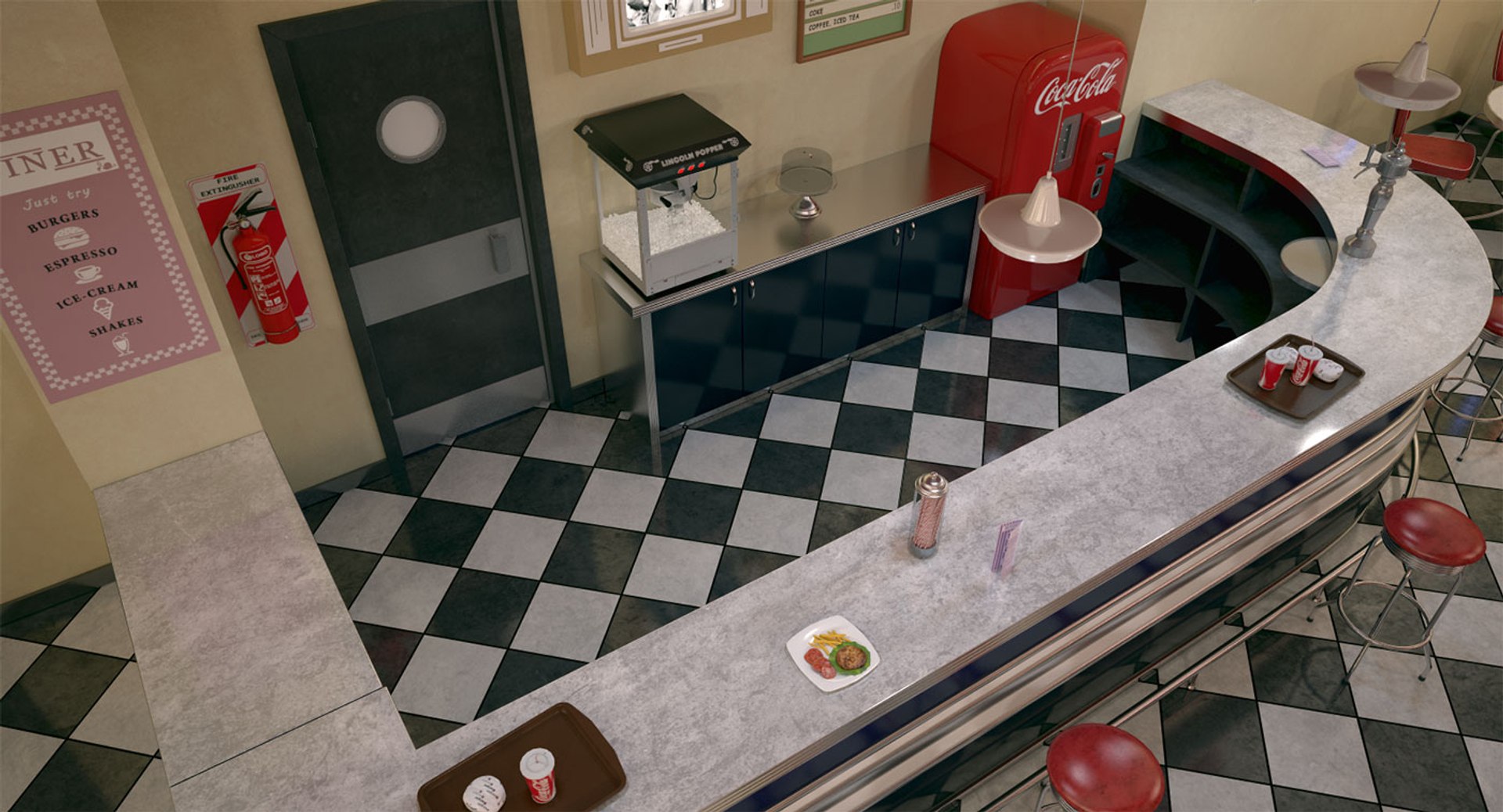 3d model of diner