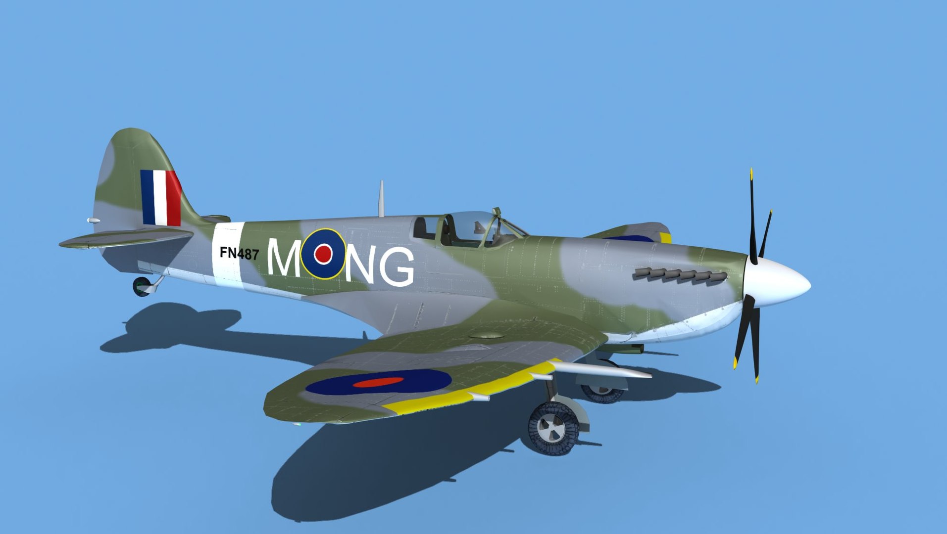 Supermarine Spitfire Mk IXb V03 3D Model - TurboSquid 1756968