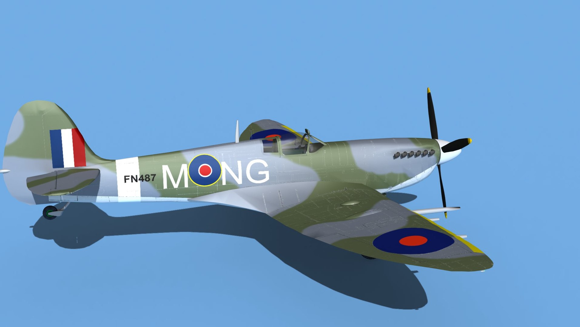 Supermarine Spitfire Mk IXb V03 3D Model - TurboSquid 1756968