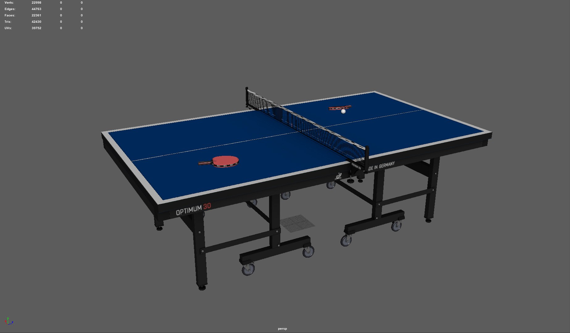 3D Ping Pong Table Model - TurboSquid 1737302